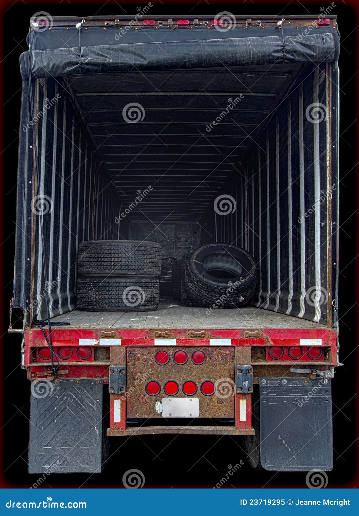 Truck Interior Showing Cargo Space Stock Image - Image of vehicle ...