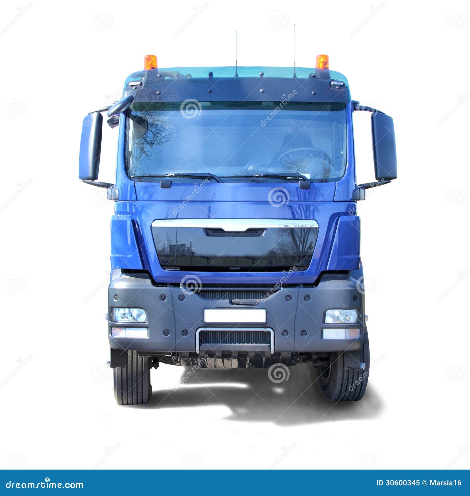 Blue Truck Isolated on White Stock Image - Image of transportation ...