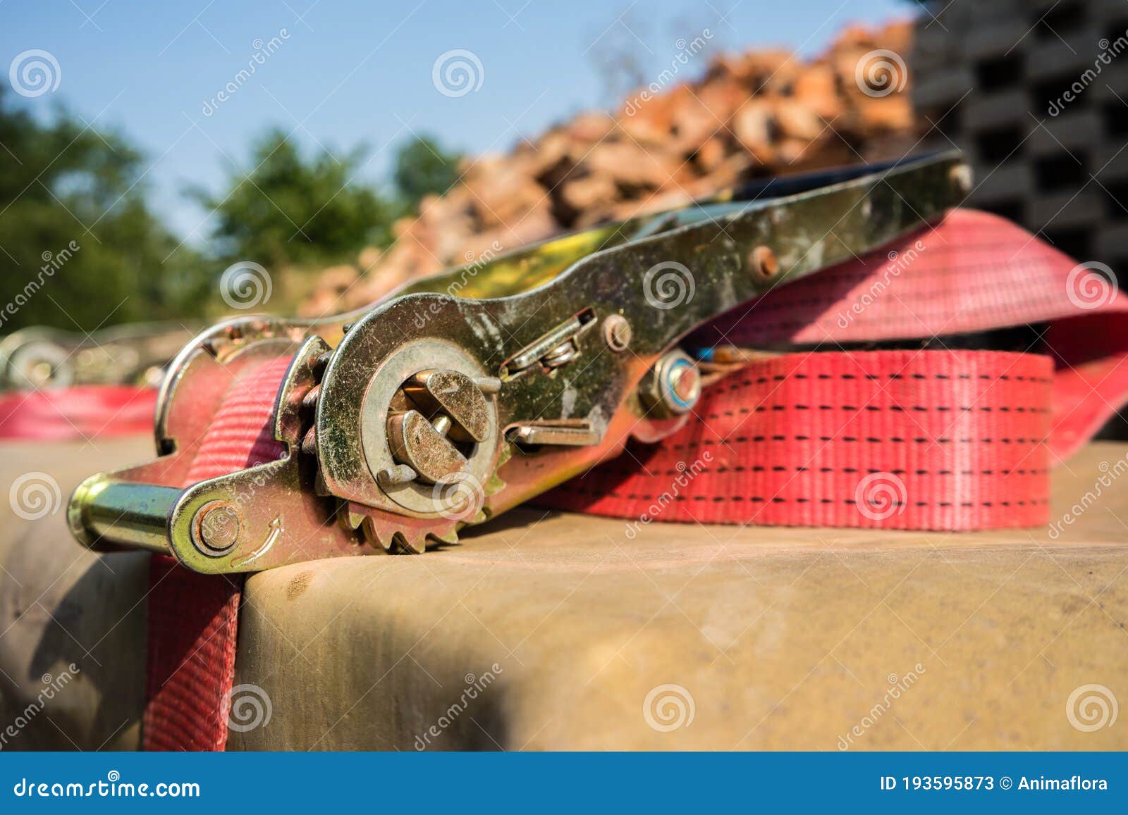 Lashing Strap For Safety On The Truck Stock Photography | CartoonDealer ...