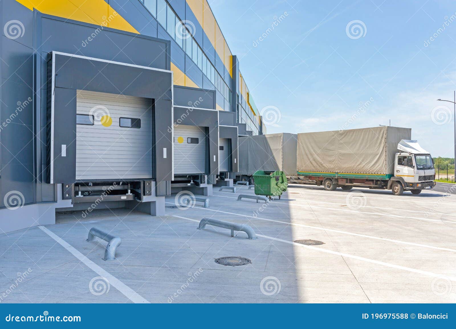 Truck Loading Bay stock photo. Image of warehouse, industry - 196975588