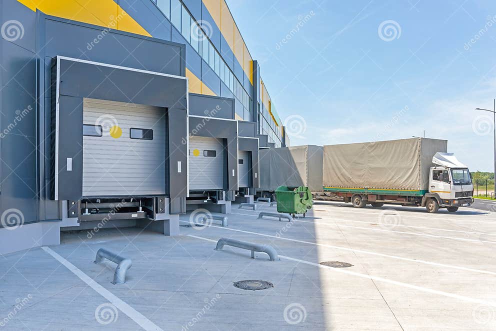 Truck Loading Bay stock photo. Image of warehouse, industry - 196975588
