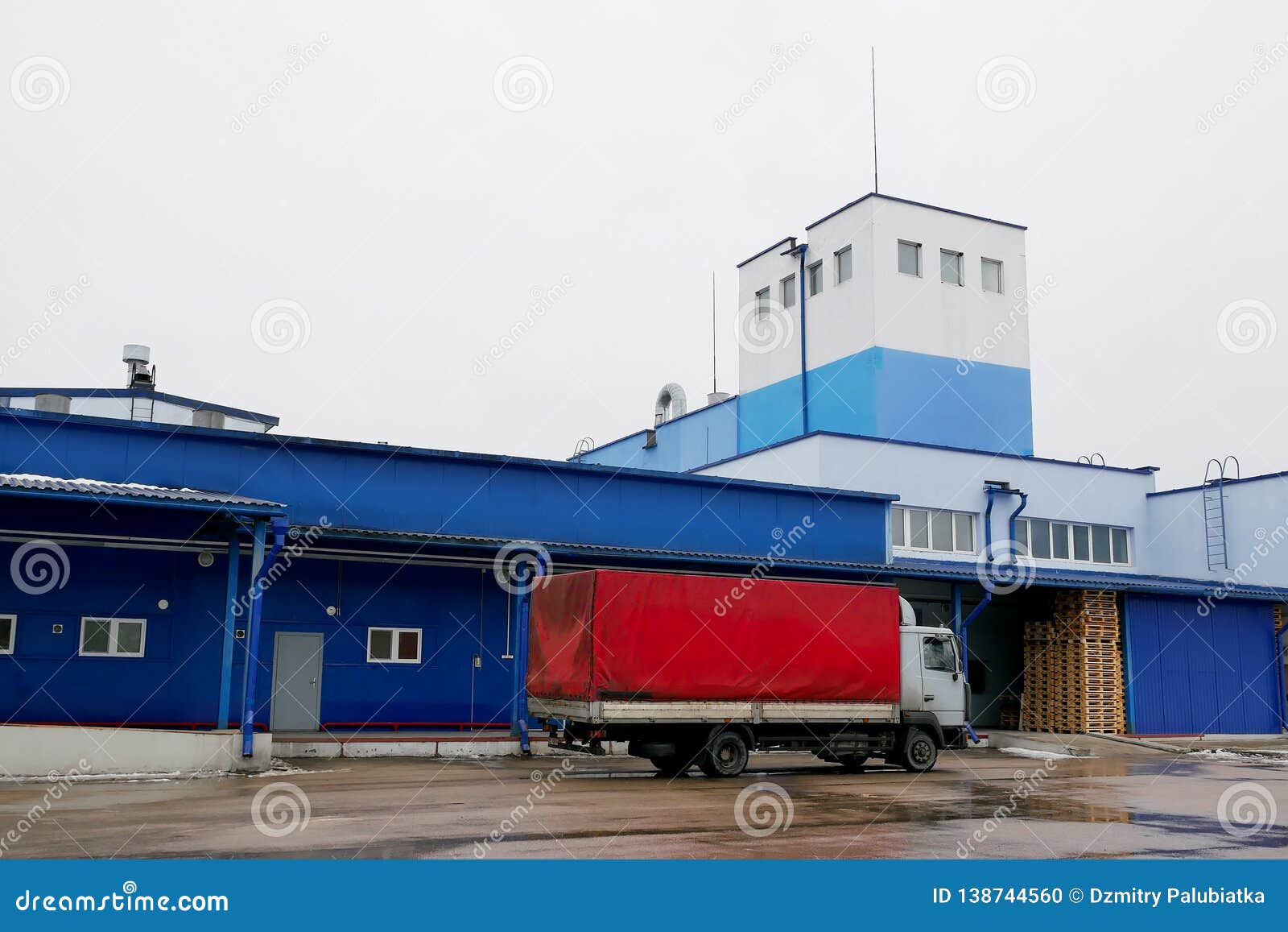 Truck Loading at the Factory Stock Photo - Image of freight, business ...