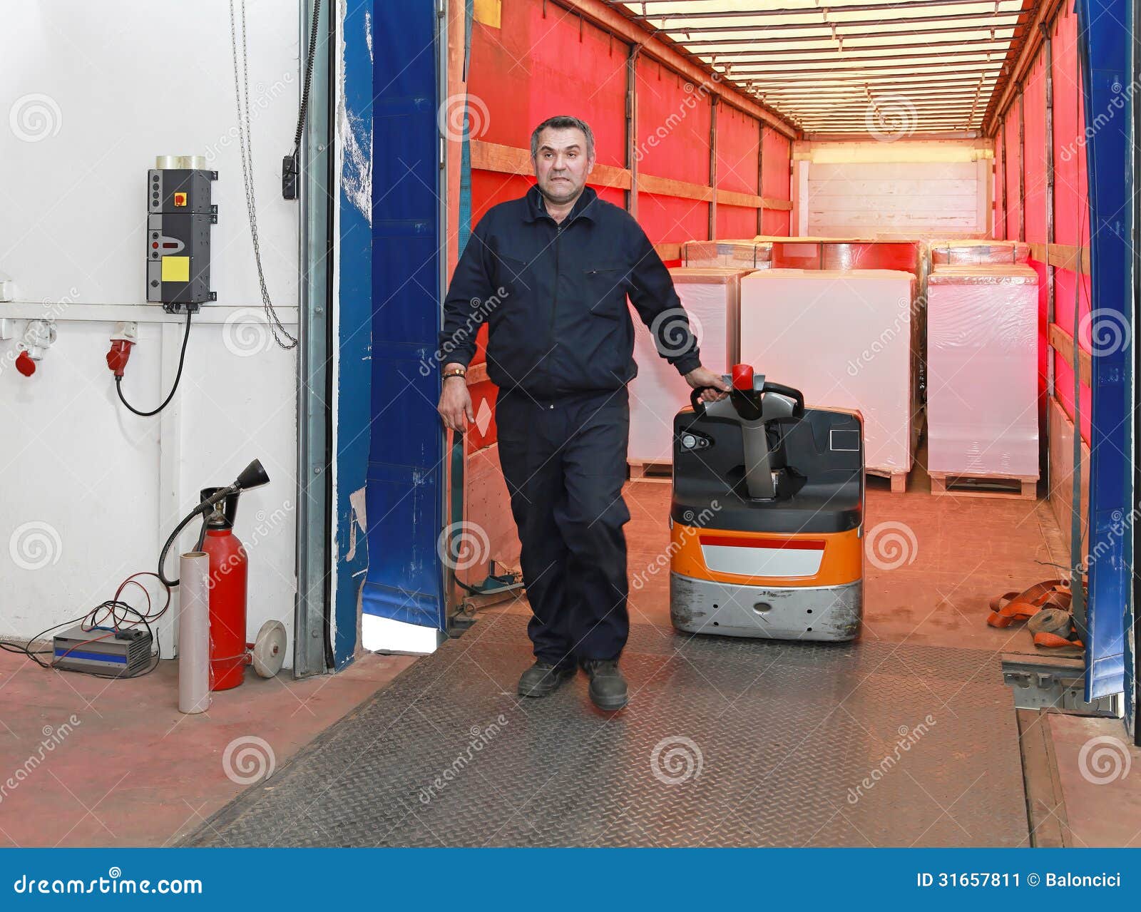 Truck loading stock image. Image of transport, logistic - 31657811