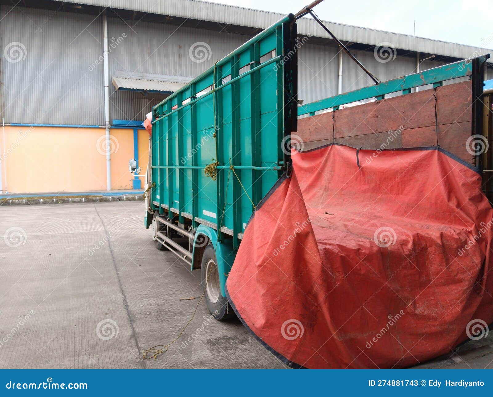 Truck for Loading Goods in a Warehouse Stock Image - Image of rice ...