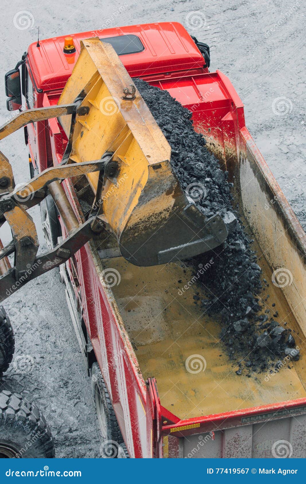 Truck loading with ground stock image. Image of activity - 77419567