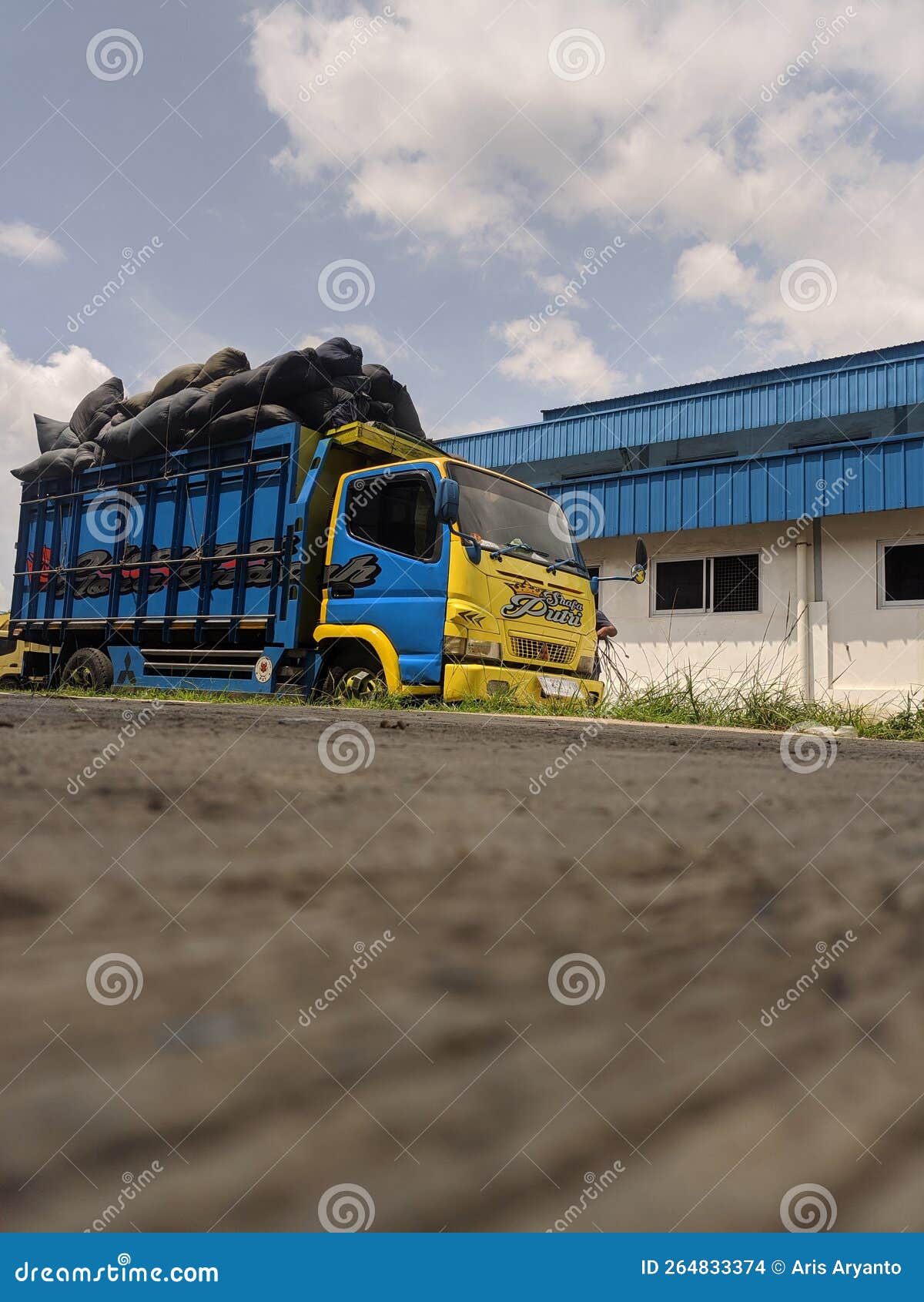 A Truck is Loading Materials Editorial Stock Image - Image of cloud ...