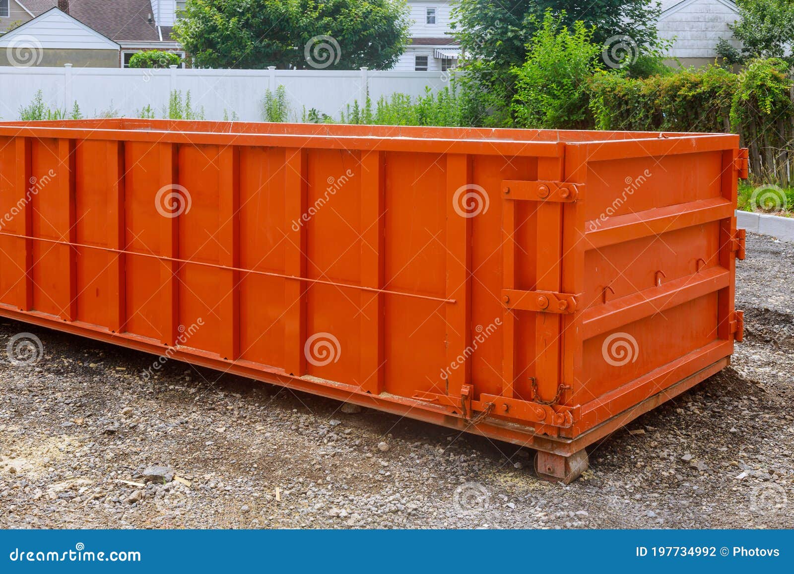 Truck Loading a Recycling Container Trash Dumpsters Being Full with ...