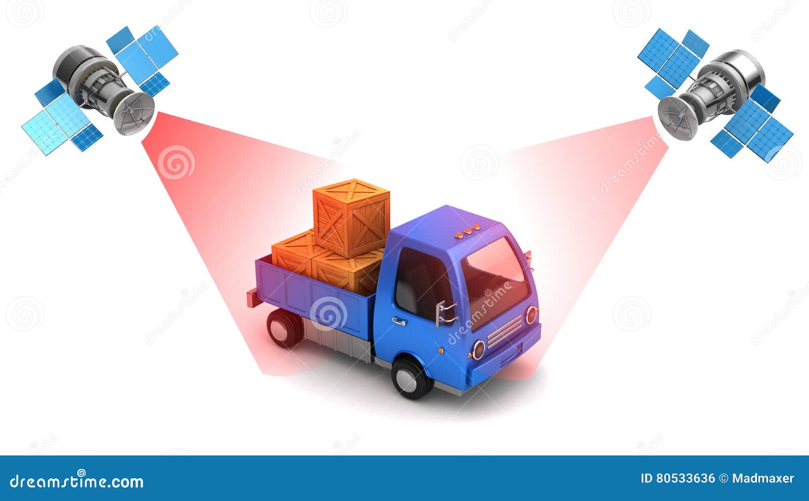 Pin Location Tracking Marker In Group Of Different Cardboard Boxes Or ...