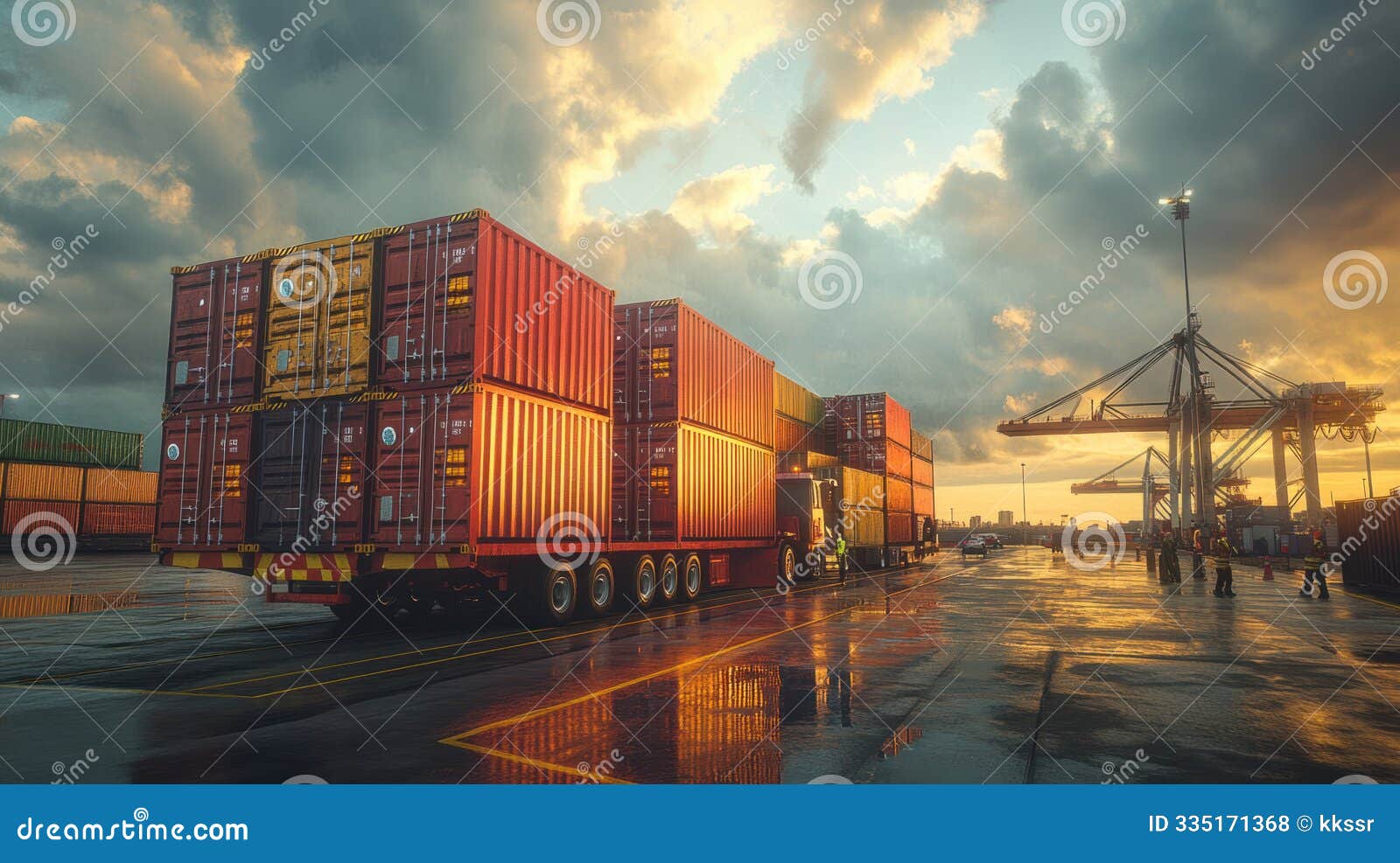 Truck Logistic Merchandise Delivery Cartoon | CartoonDealer.com #152744397