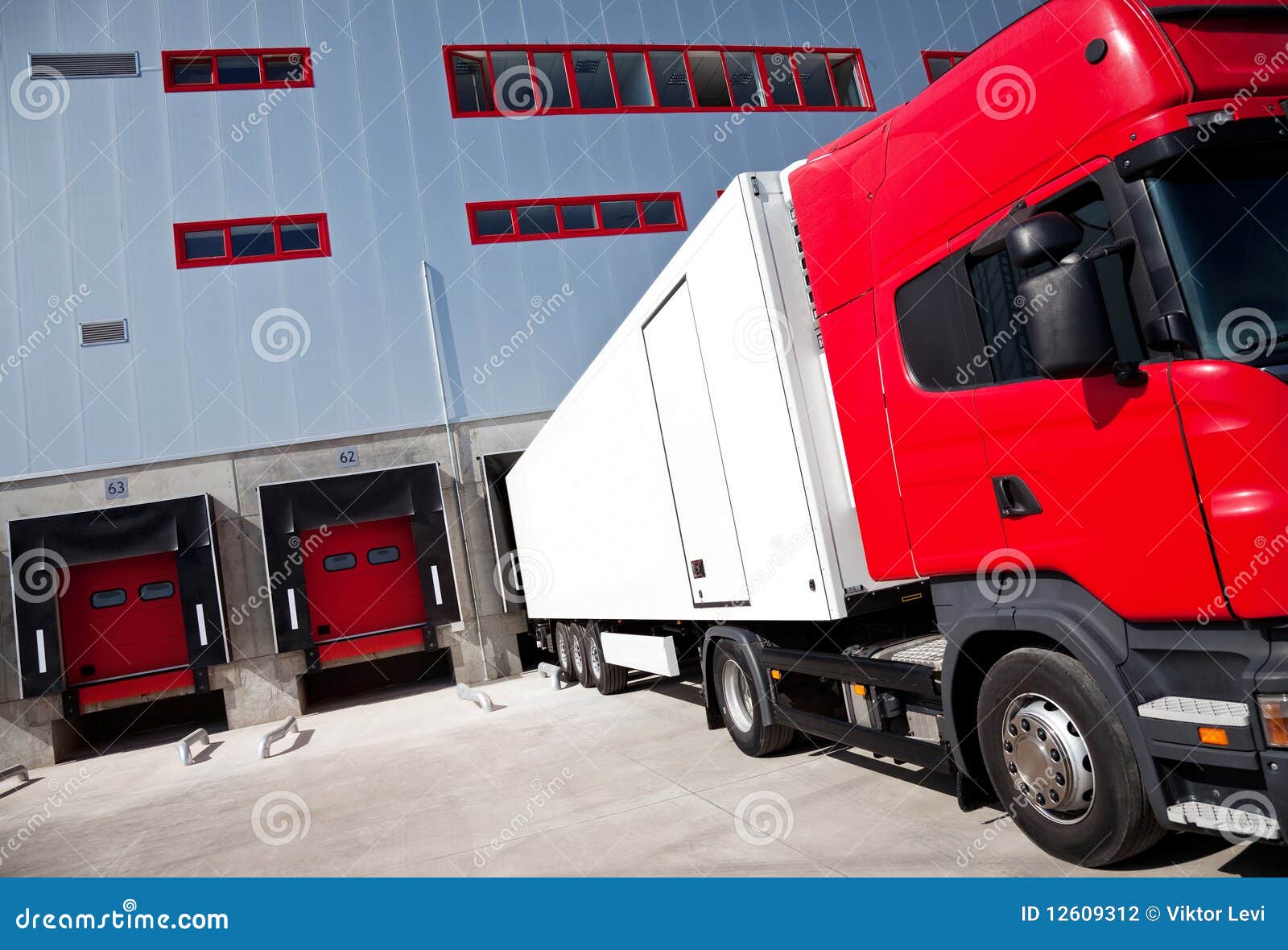 Truck logistics building stock photo. Image of facility - 12609312