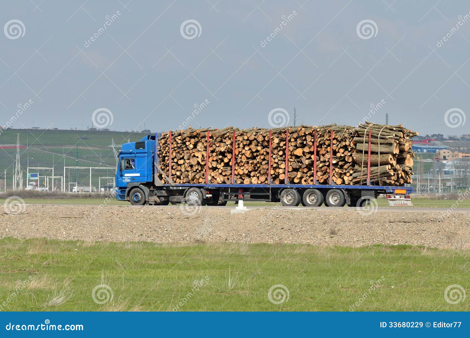 Truck with logs stock image. Image of long, tank, logistic - 33680229