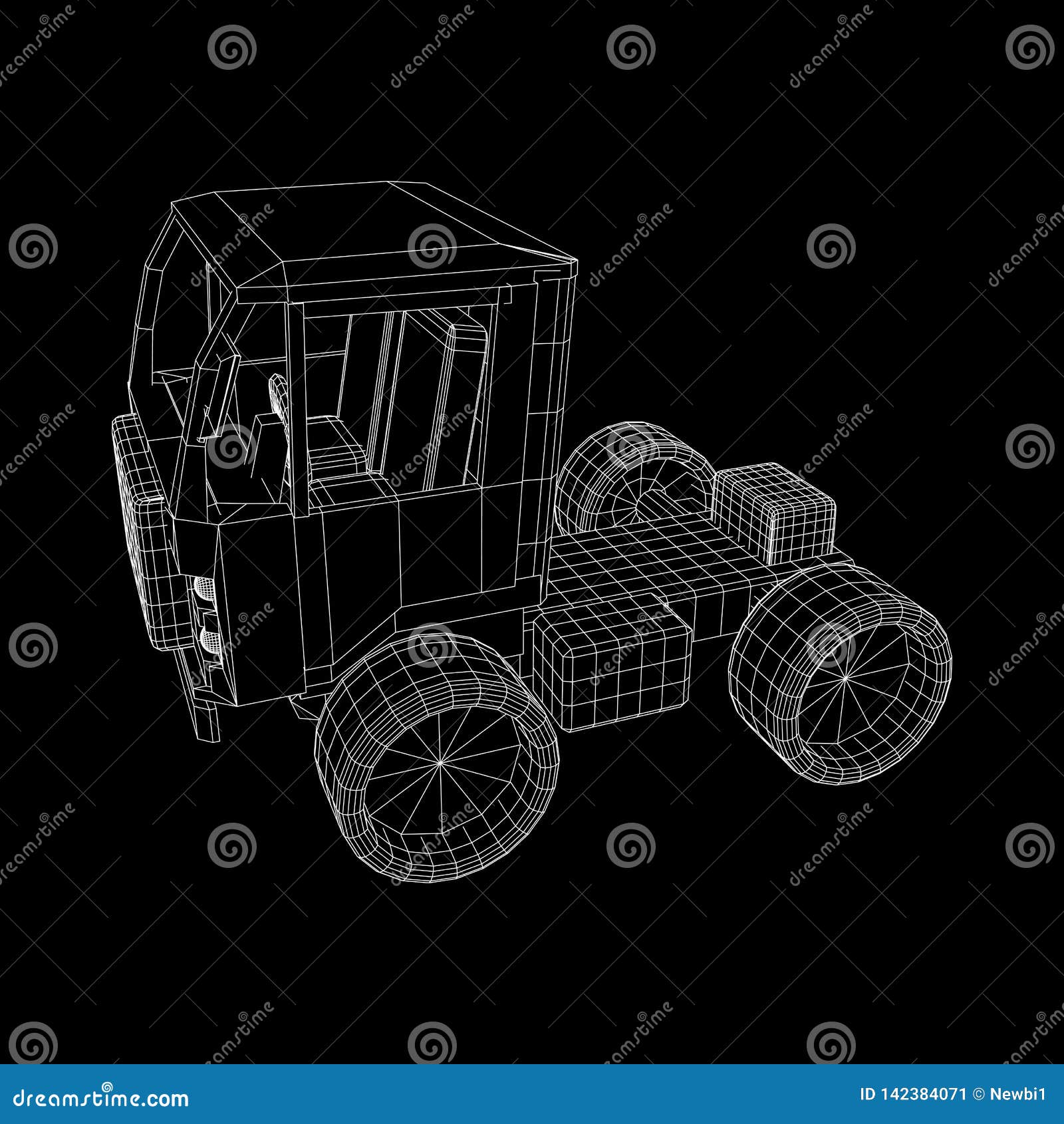 Truck or Lorry Car. Vector. Stock Vector - Illustration of heavy, salon ...