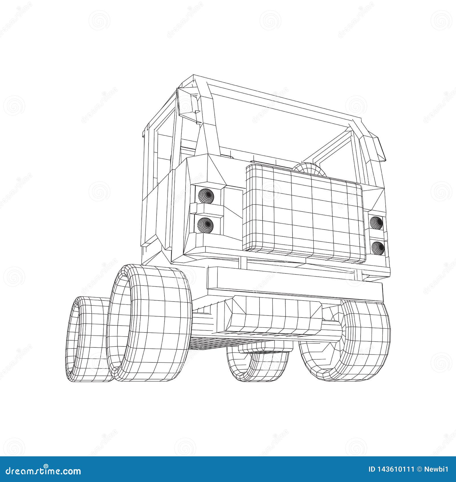 Truck or Lorry Car. Vector. Stock Vector - Illustration of moving ...