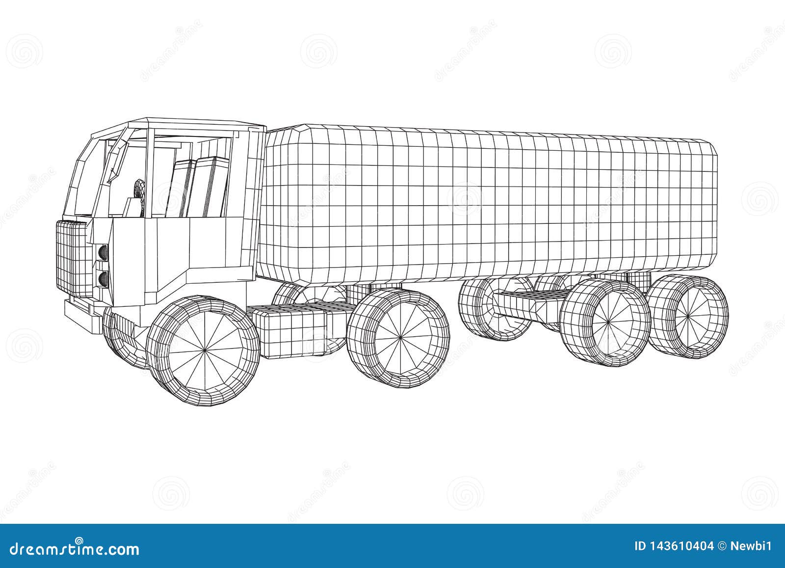 Truck or Lorry Car. Vector. Stock Vector - Illustration of model ...