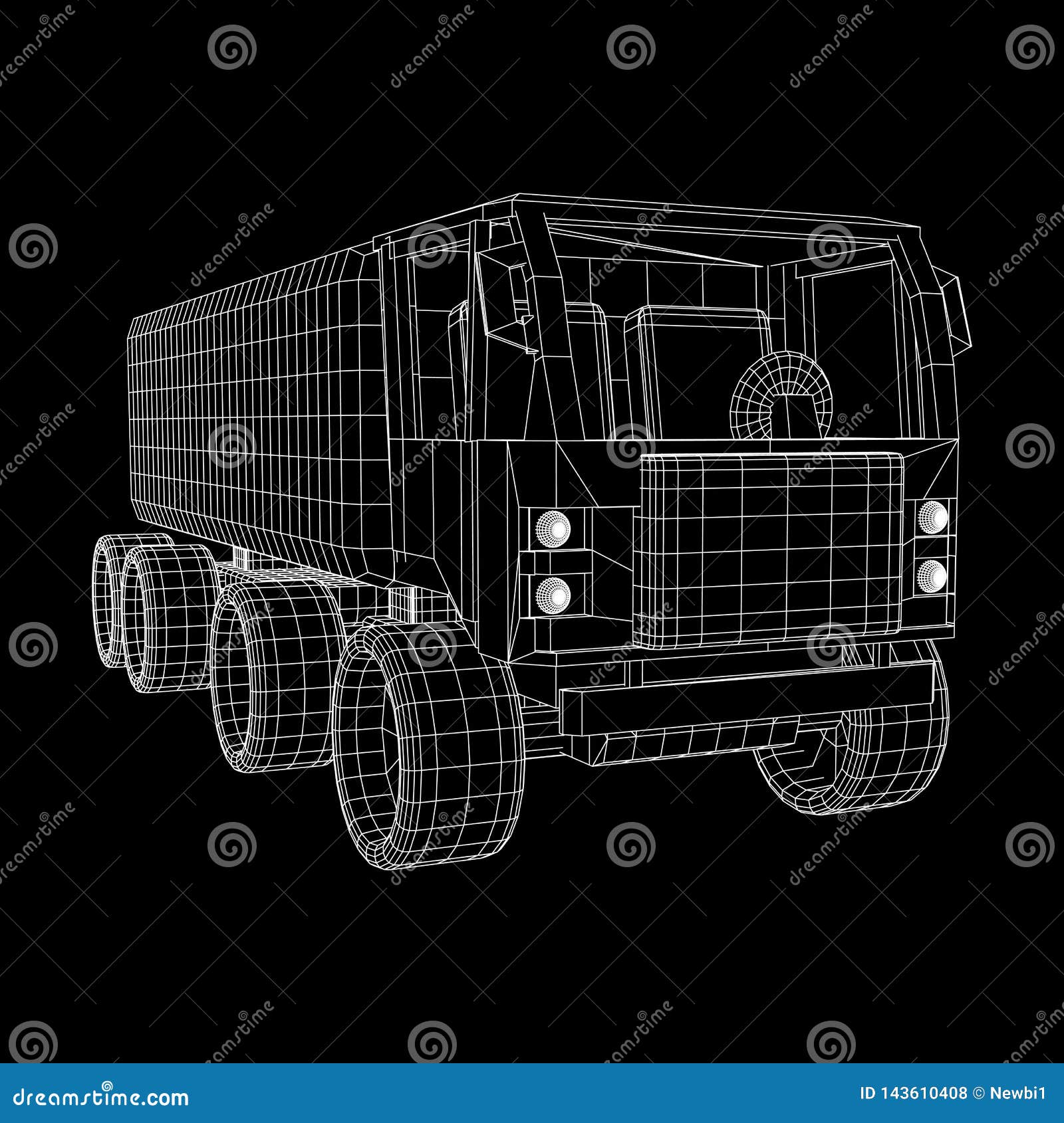Truck or Lorry Car. Vector. Stock Vector - Illustration of template ...