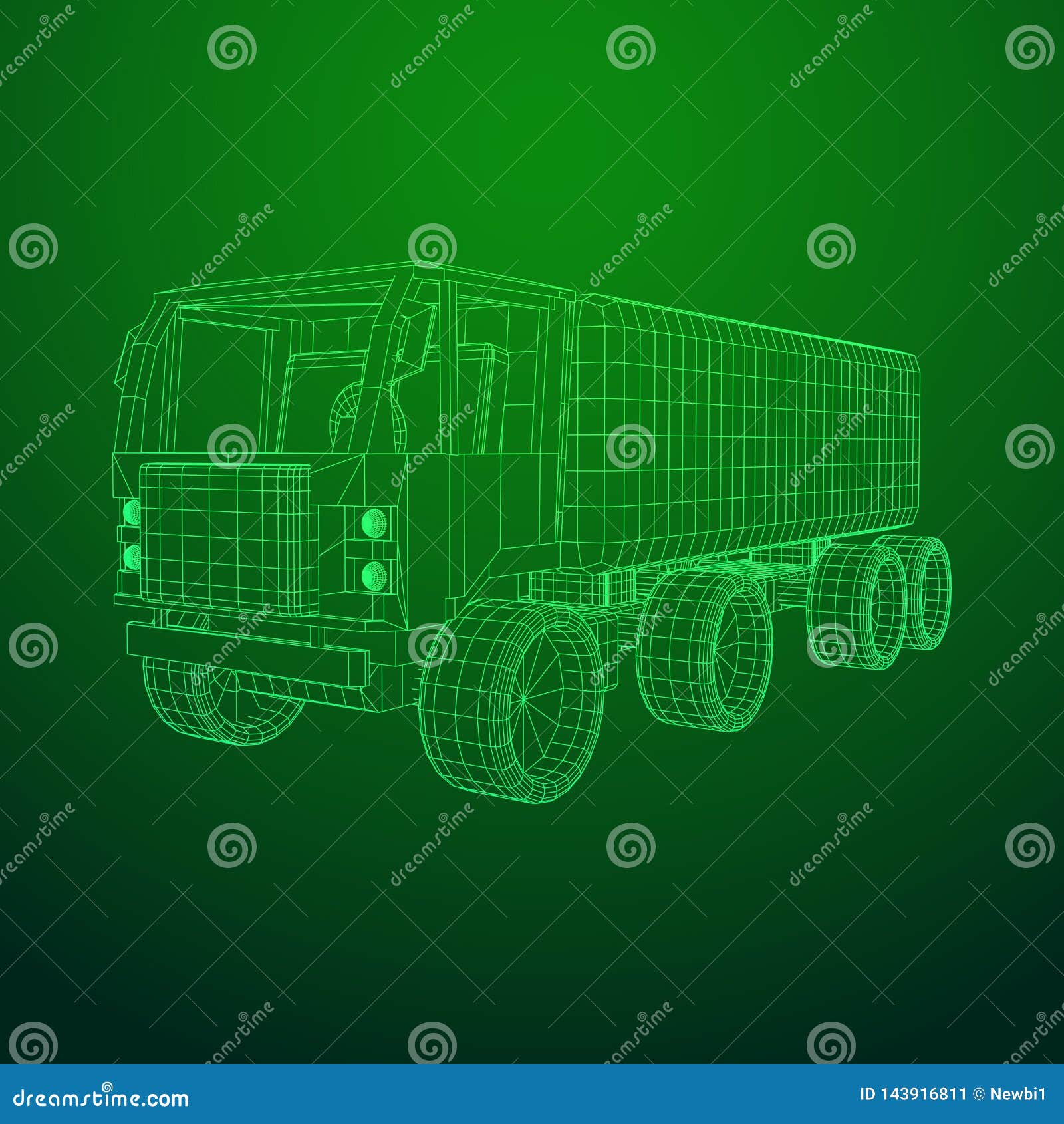 Truck or Lorry Car. Vector. Stock Vector - Illustration of trailer ...