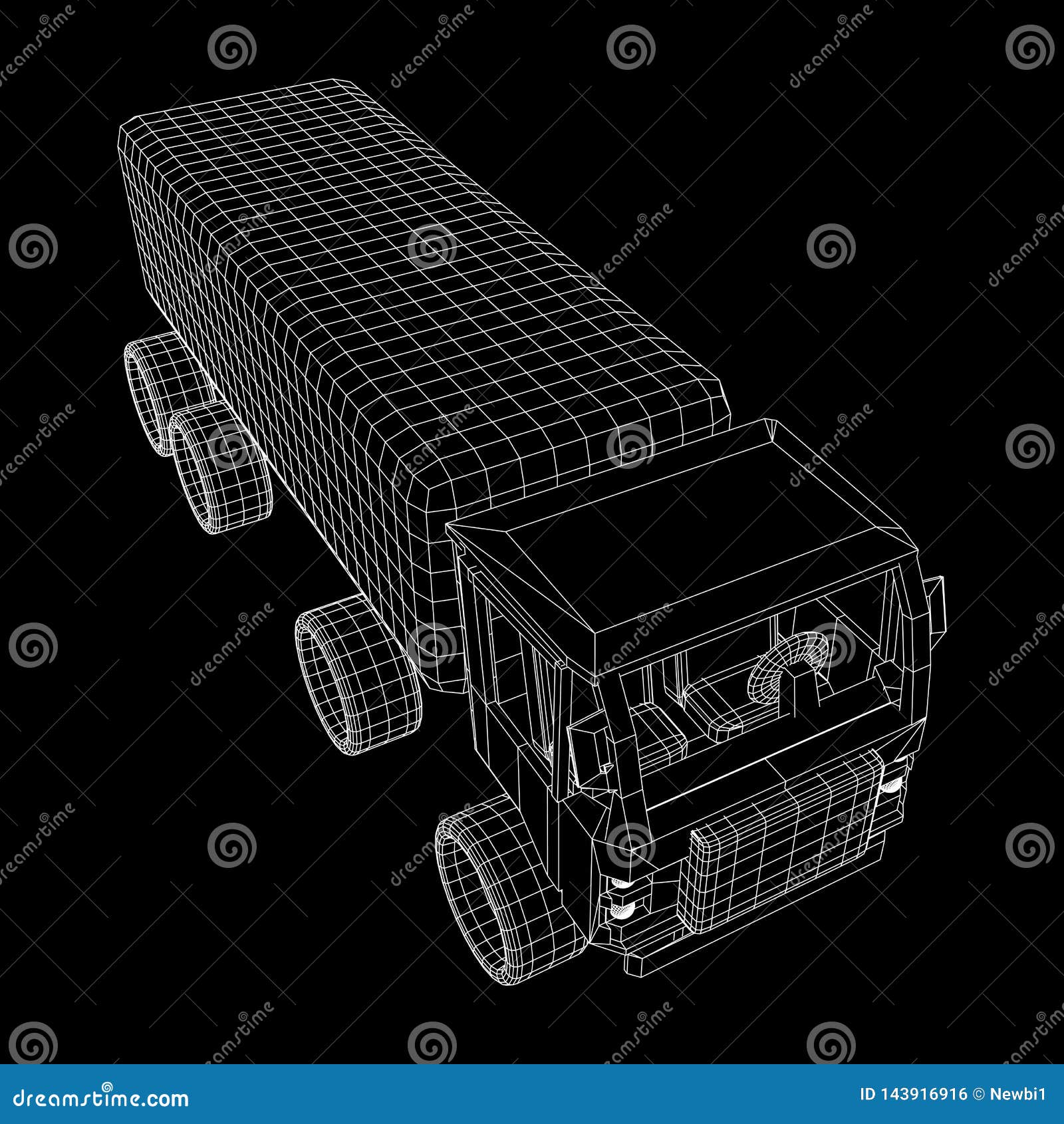Truck or Lorry Car. Vector. Stock Vector - Illustration of moving ...