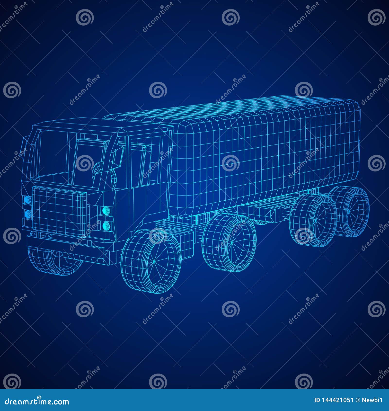 Truck or Lorry Car. Vector. Stock Vector - Illustration of line ...