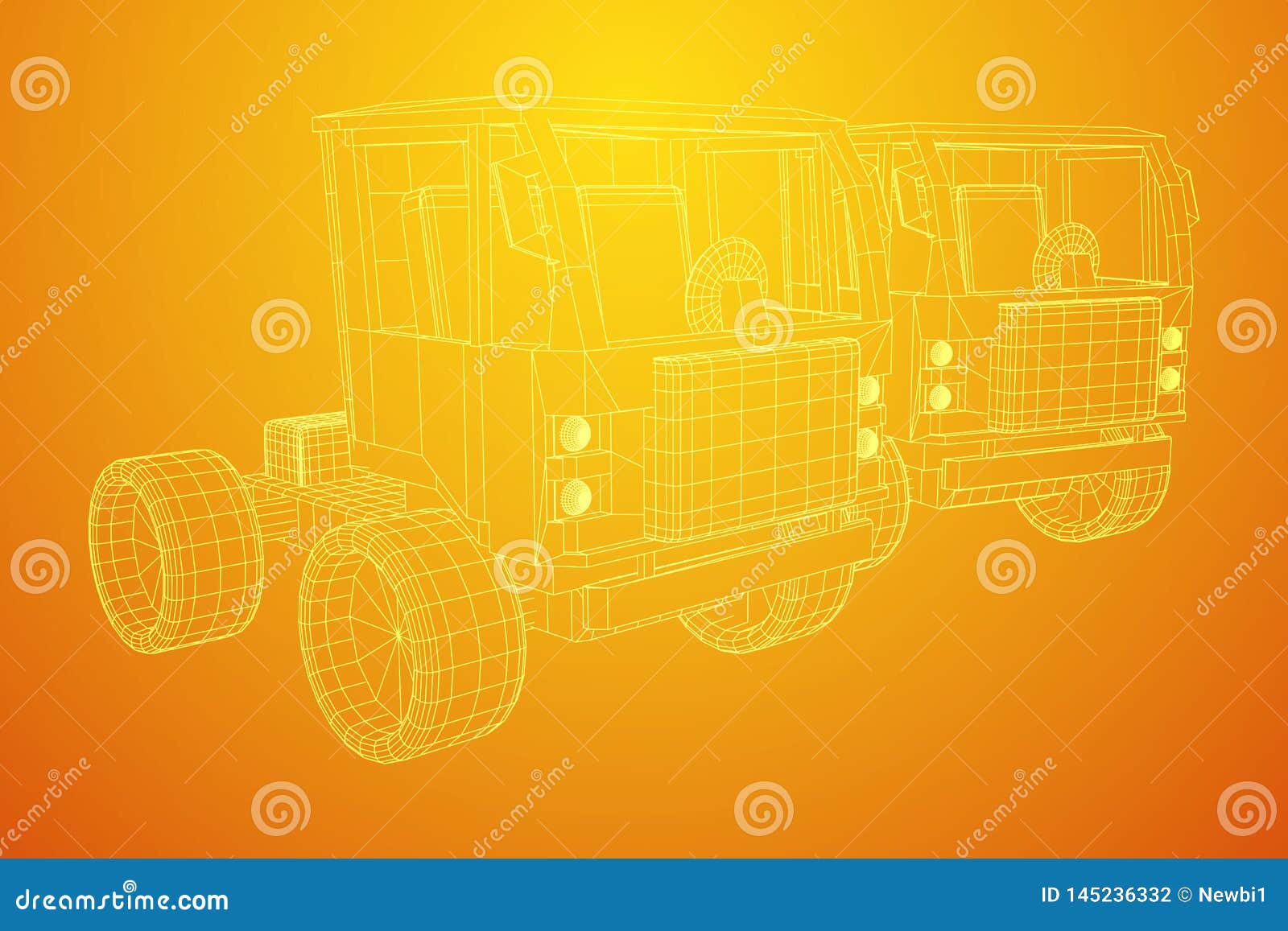 Truck or Lorry Car. Vector. Stock Vector - Illustration of business ...
