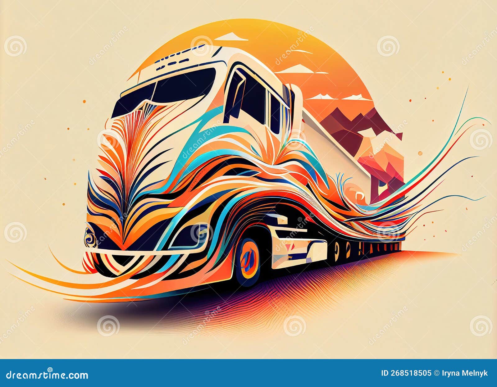 Truck Lorry Silhouette Logo Concept Vector Style Made with Generative ...