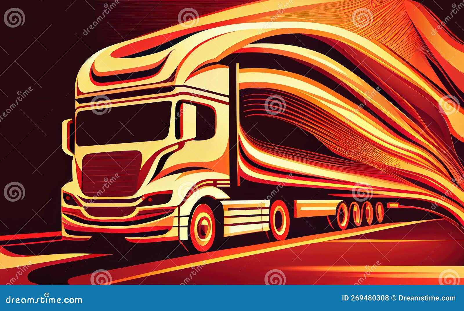 Truck Lorry Silhouette Logo Concept Vector Style Made with Generative ...