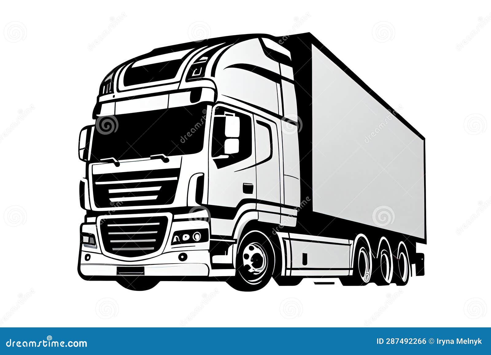 Truck Lorry Silhouette Logo Concept Vector Style Made with Generative ...