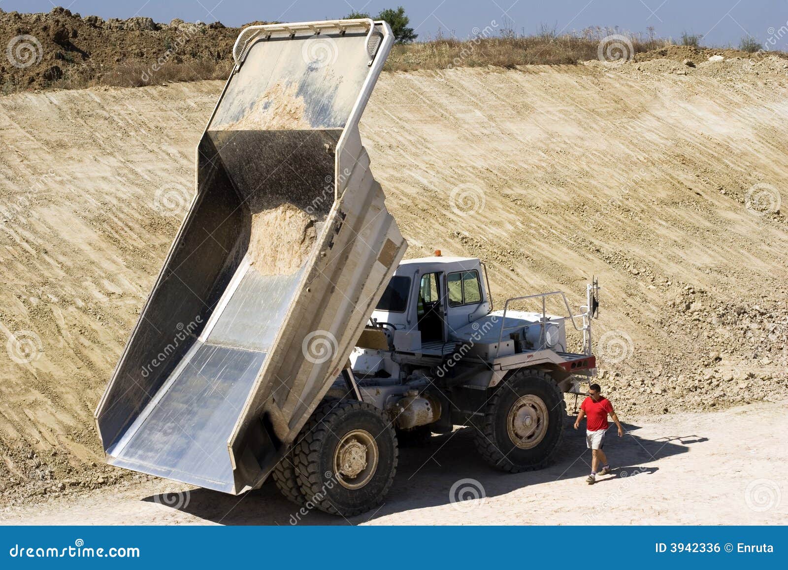 Truck and man stock photo. Image of truck, worker, demolition - 3942336