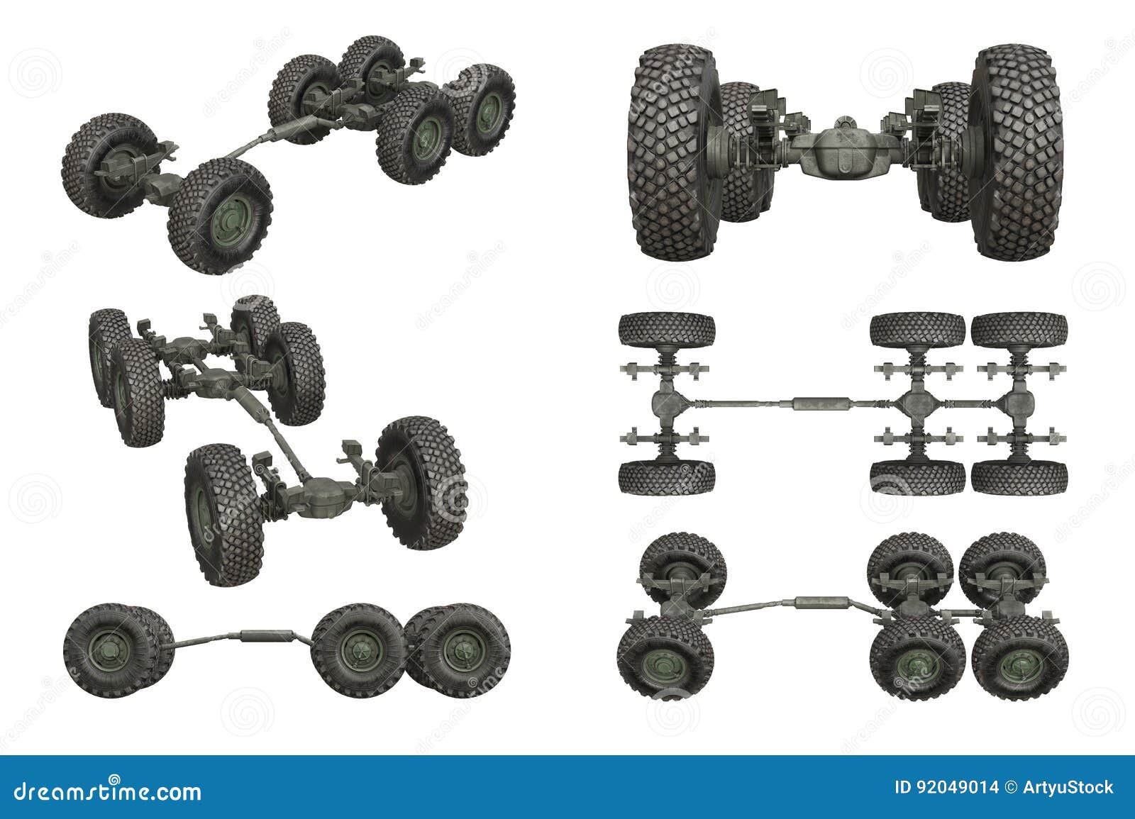 Truck Military Chassis Frame Set Stock Illustration - Illustration of ...