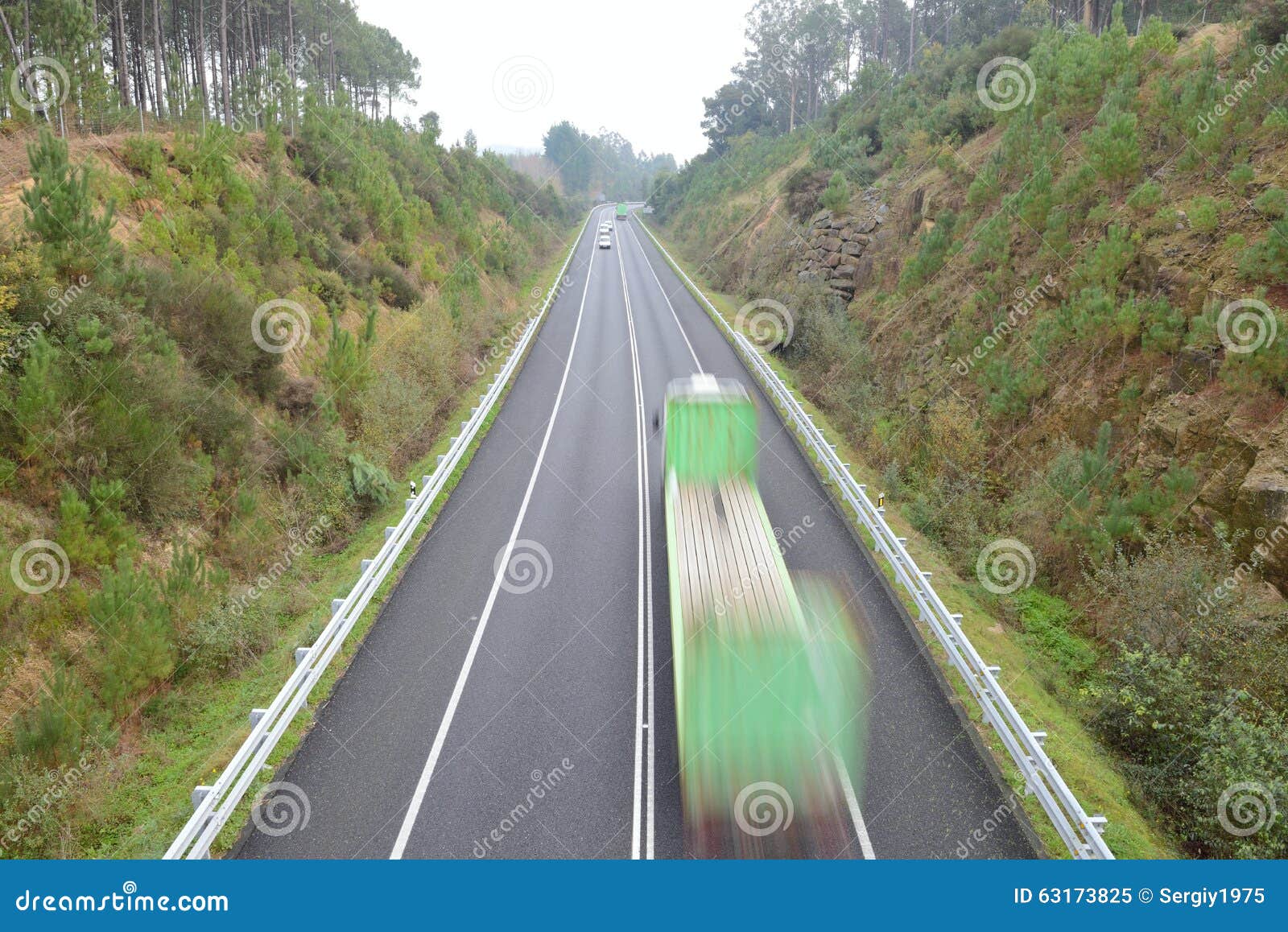 Truck in motion on highway stock image. Image of automobile - 63173825