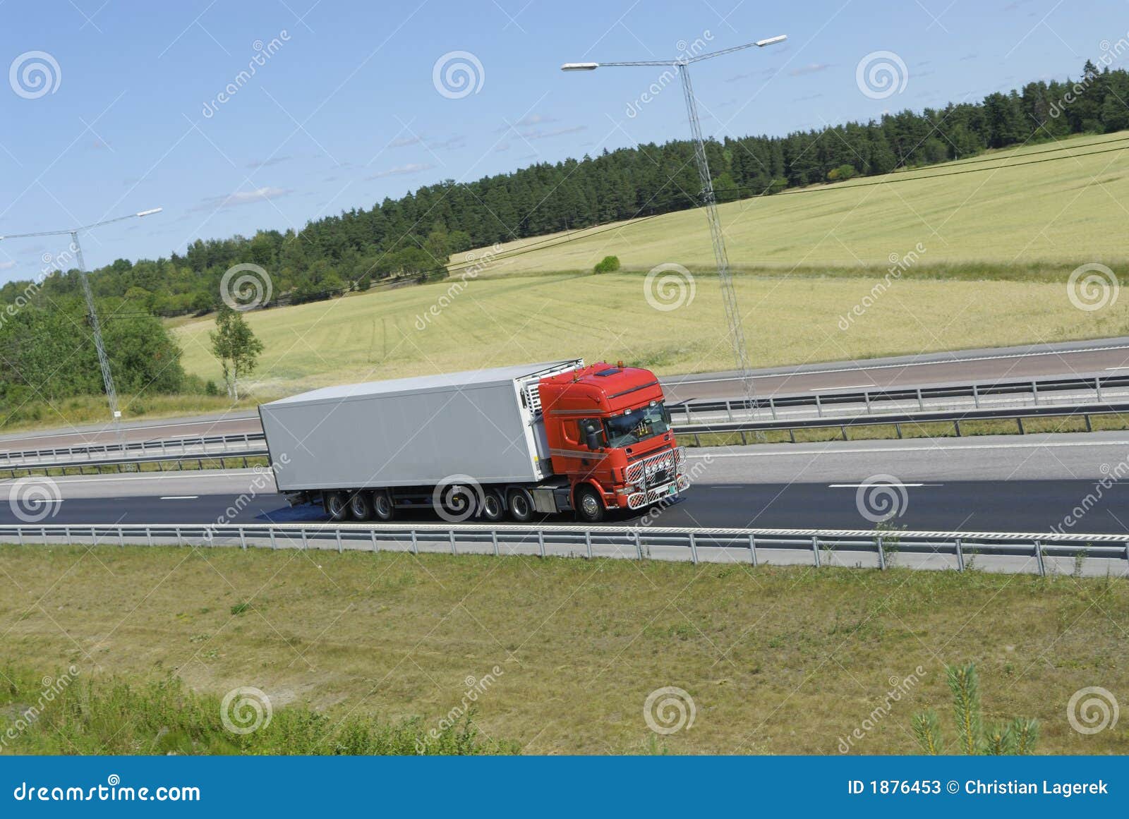 Truck on the move stock image. Image of messenger, transportation - 1876453