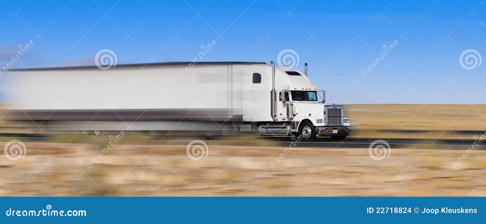 Truck on the move stock photo. Image of freightliner - 22718824