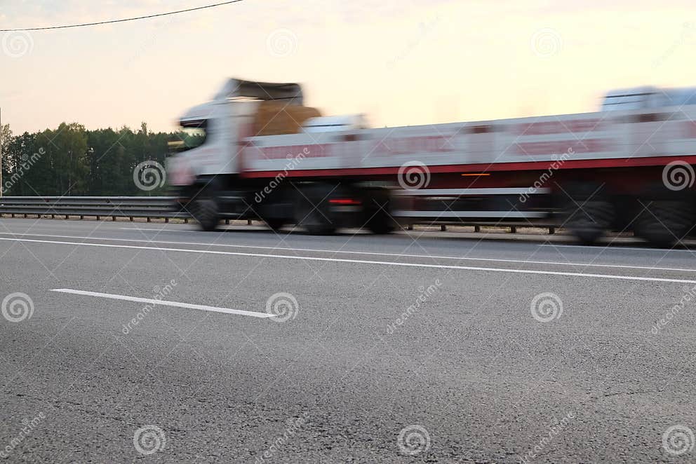 A truck in movement stock photo. Image of fast, freight - 43906604