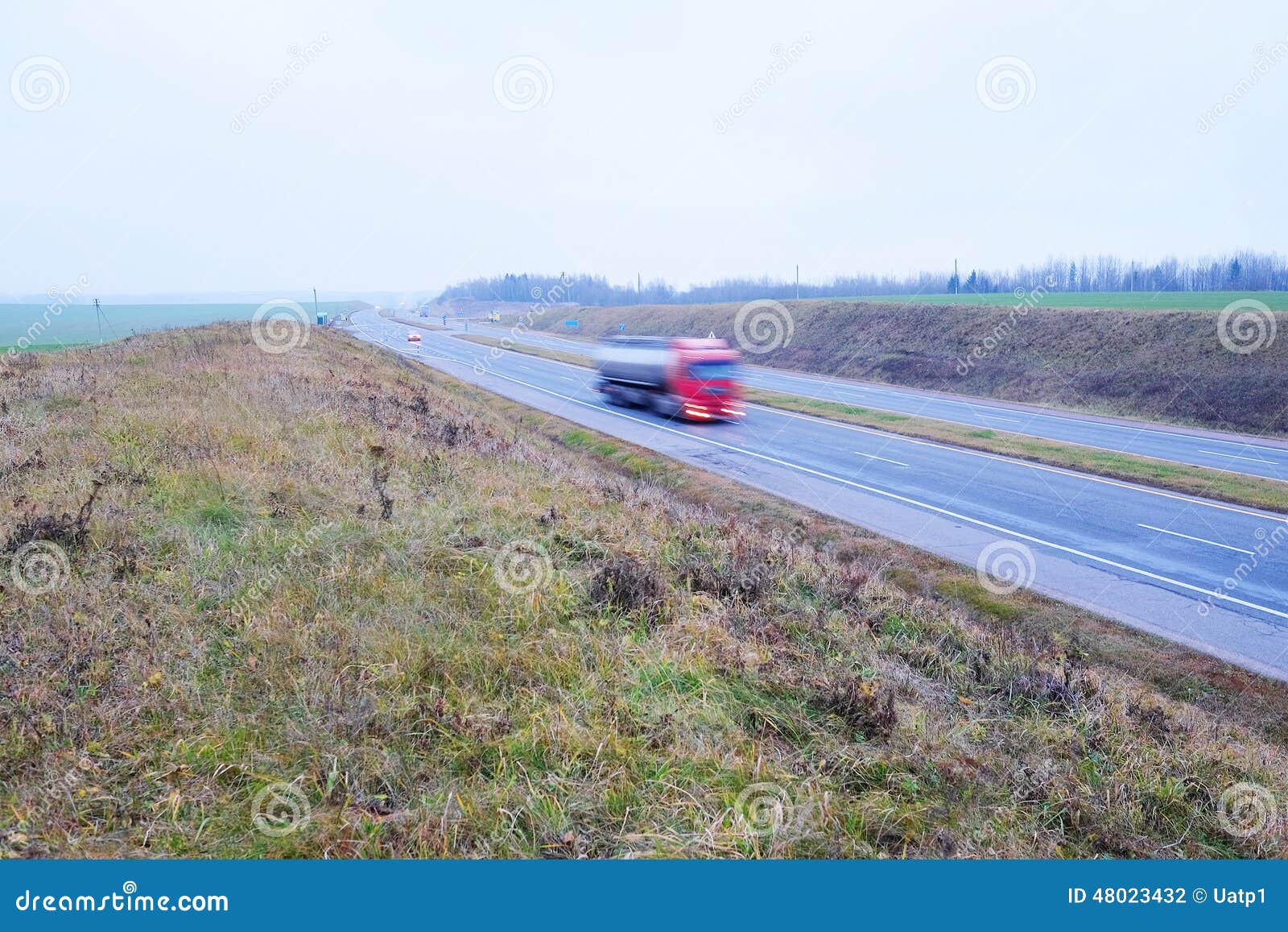Truck in movement stock photo. Image of logistic, fast - 48023432