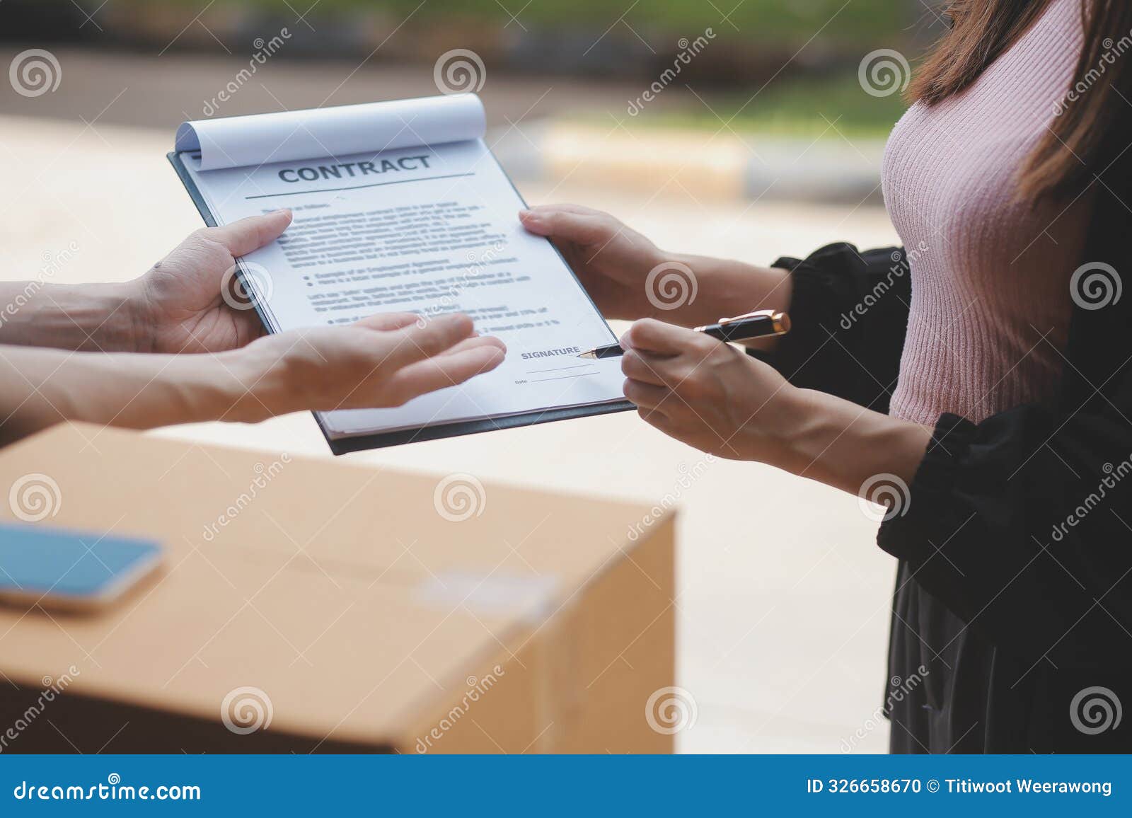 Truck Mover Unloading Van Carrying Boxes Stock Image | CartoonDealer.com #354309241