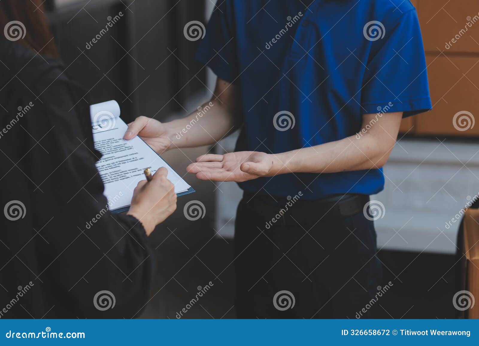 Truck Mover Unloading Van Carrying Boxes Stock Image | CartoonDealer.com #354309241