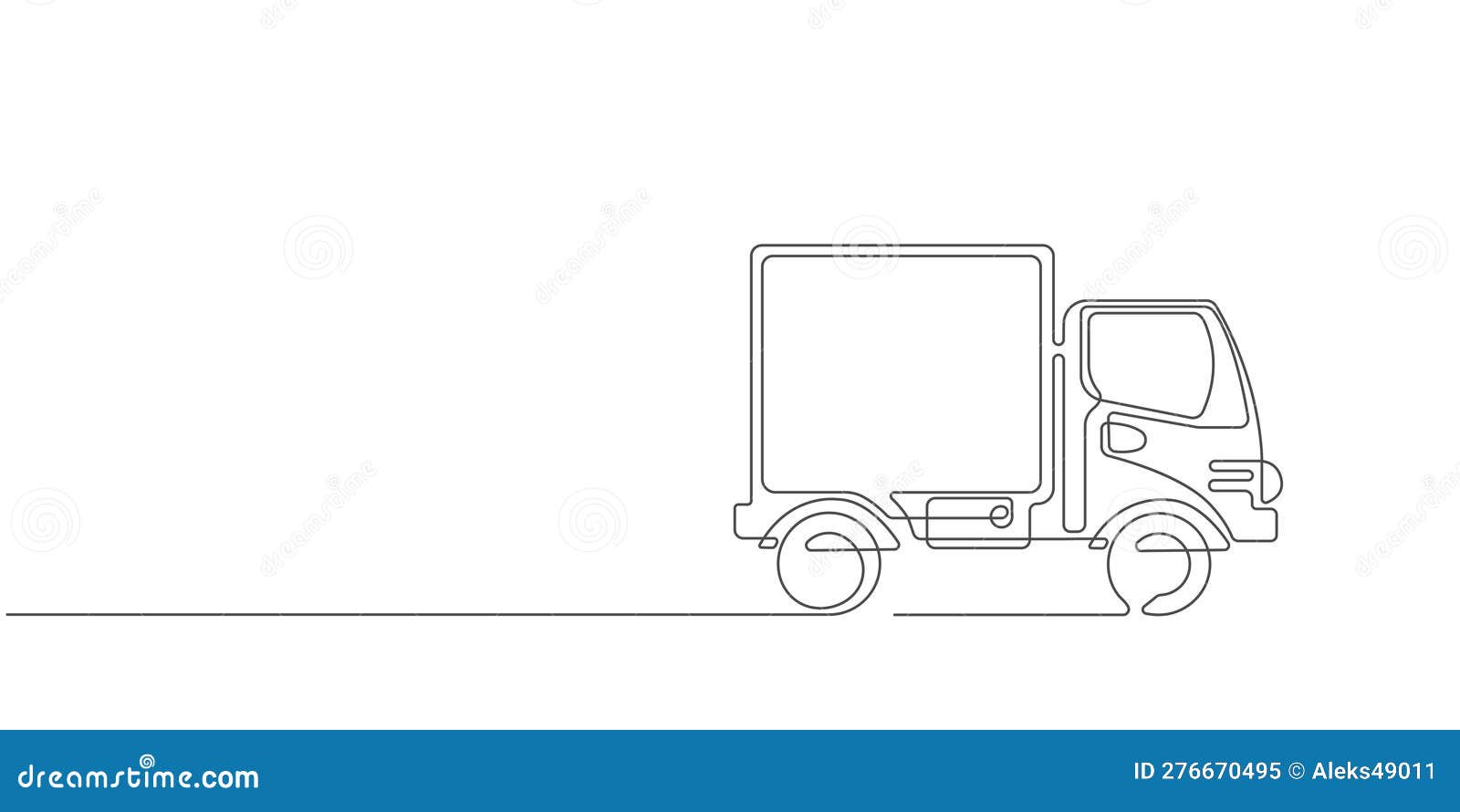 Truck .One Line Drawing.Delivery Concept.Vector Illustration Stock ...