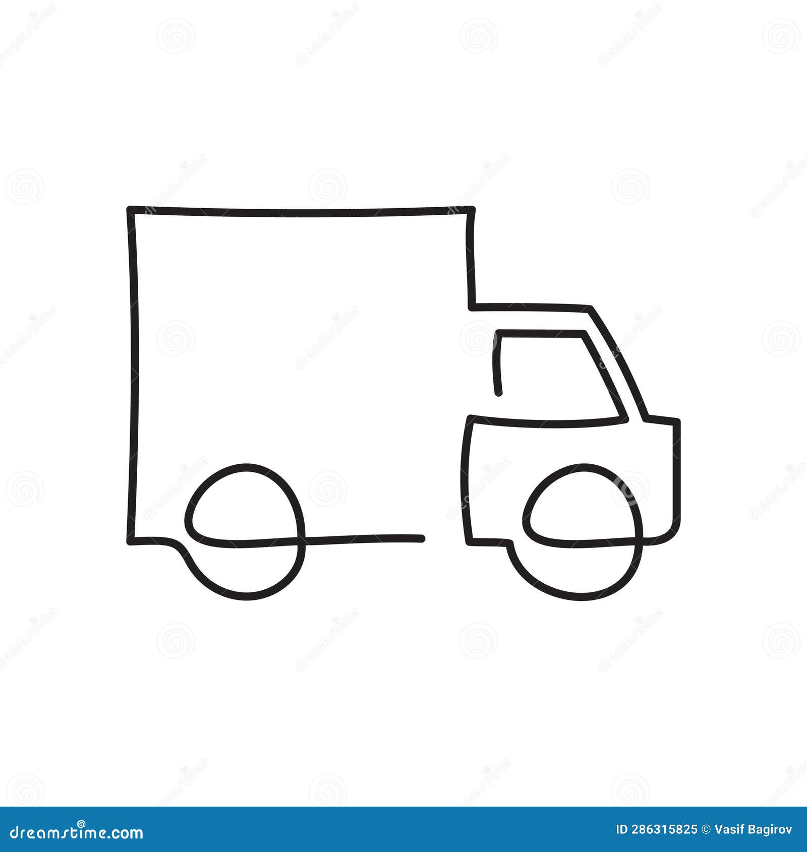 Truck One Line Icon. Simple One Line Vector Icon Stock Illustration ...