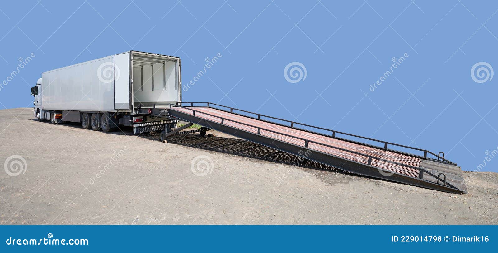 Truck with open tail gate stock photo. Image of logistics - 229014798