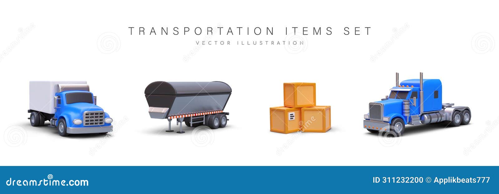 Truck, Protected Grain Semi Trailer, Stack of Boxes, Tractor Unit Truck ...