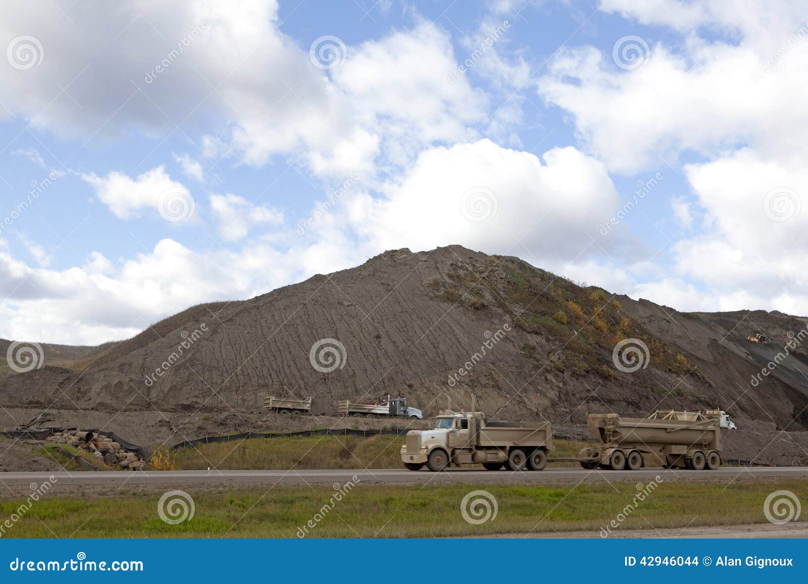 Truck Pulling a Load, Alberta, Canada Editorial Stock Image - Image of ...
