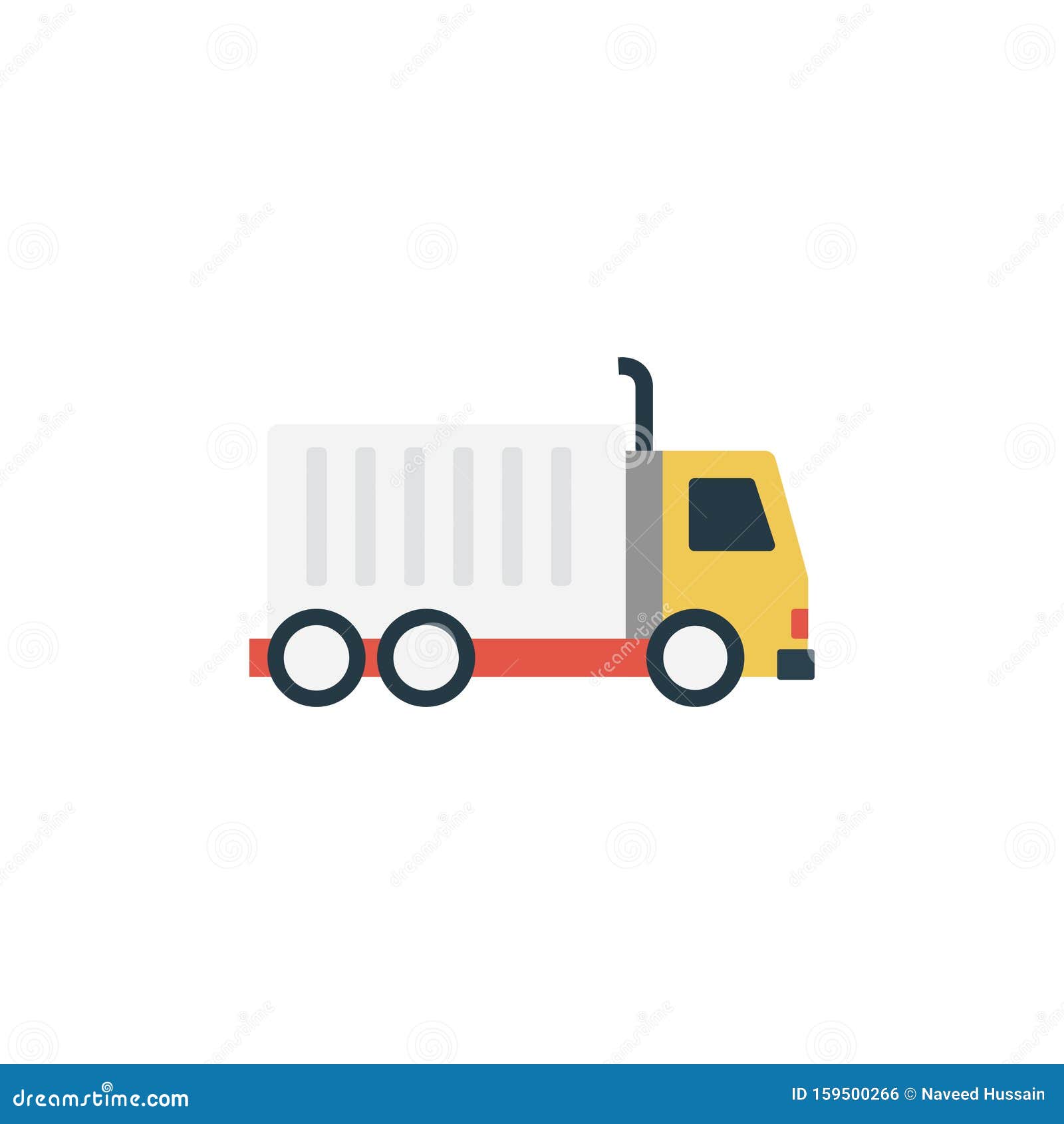 Truck Reception Vector Flat Icon Stock Vector - Illustration of truck ...
