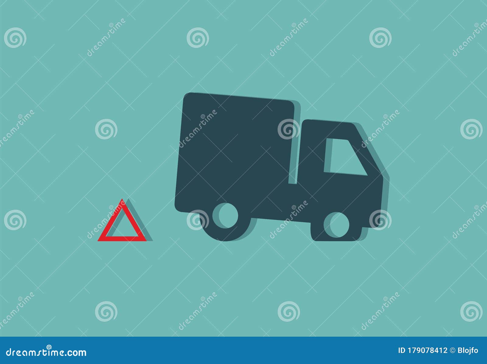 Car And Warning Triangle On The Side Roadside Stock Photo ...