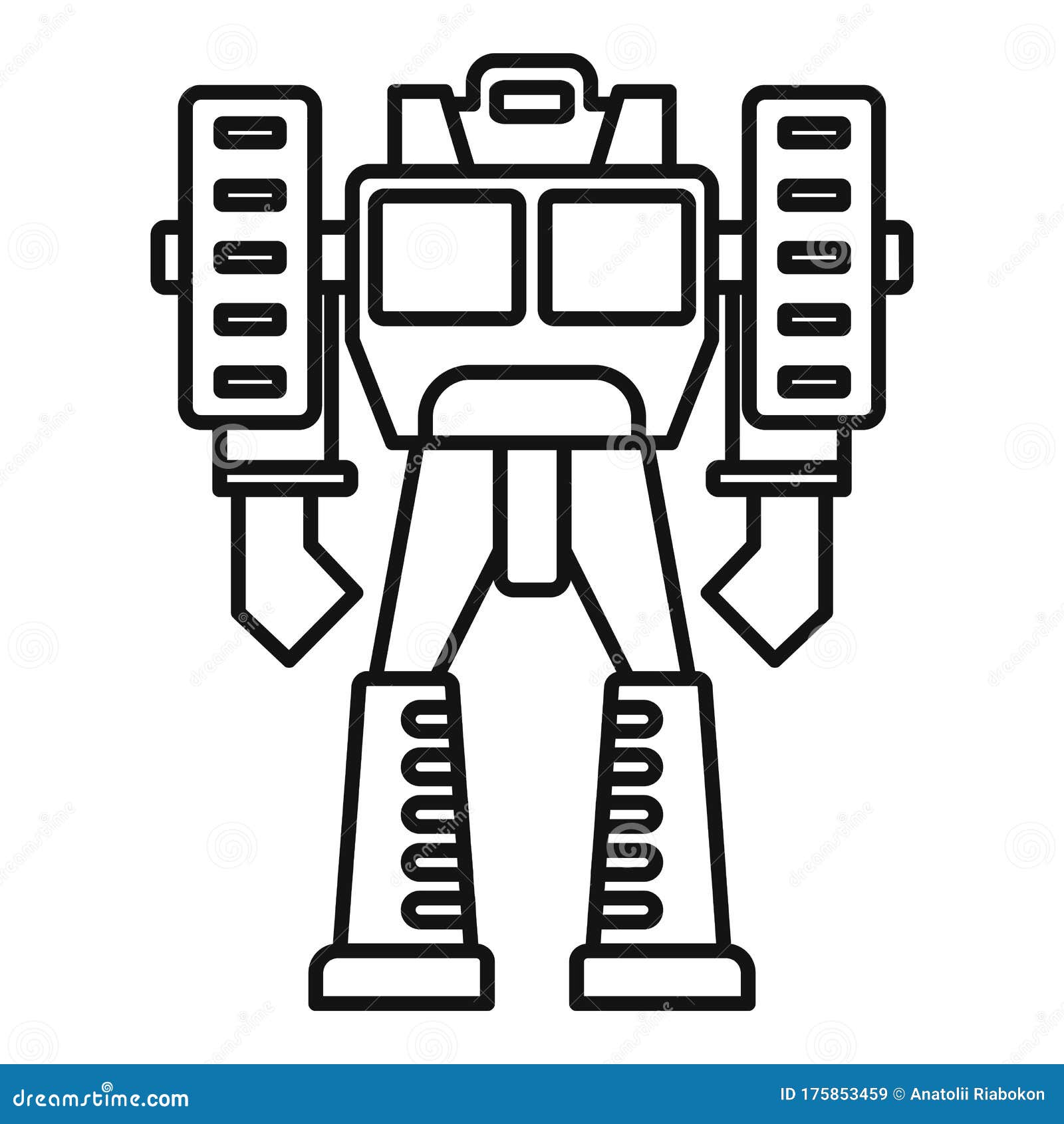 Truck Robot Transformer Icon, Outline Style Stock Vector - Illustration ...