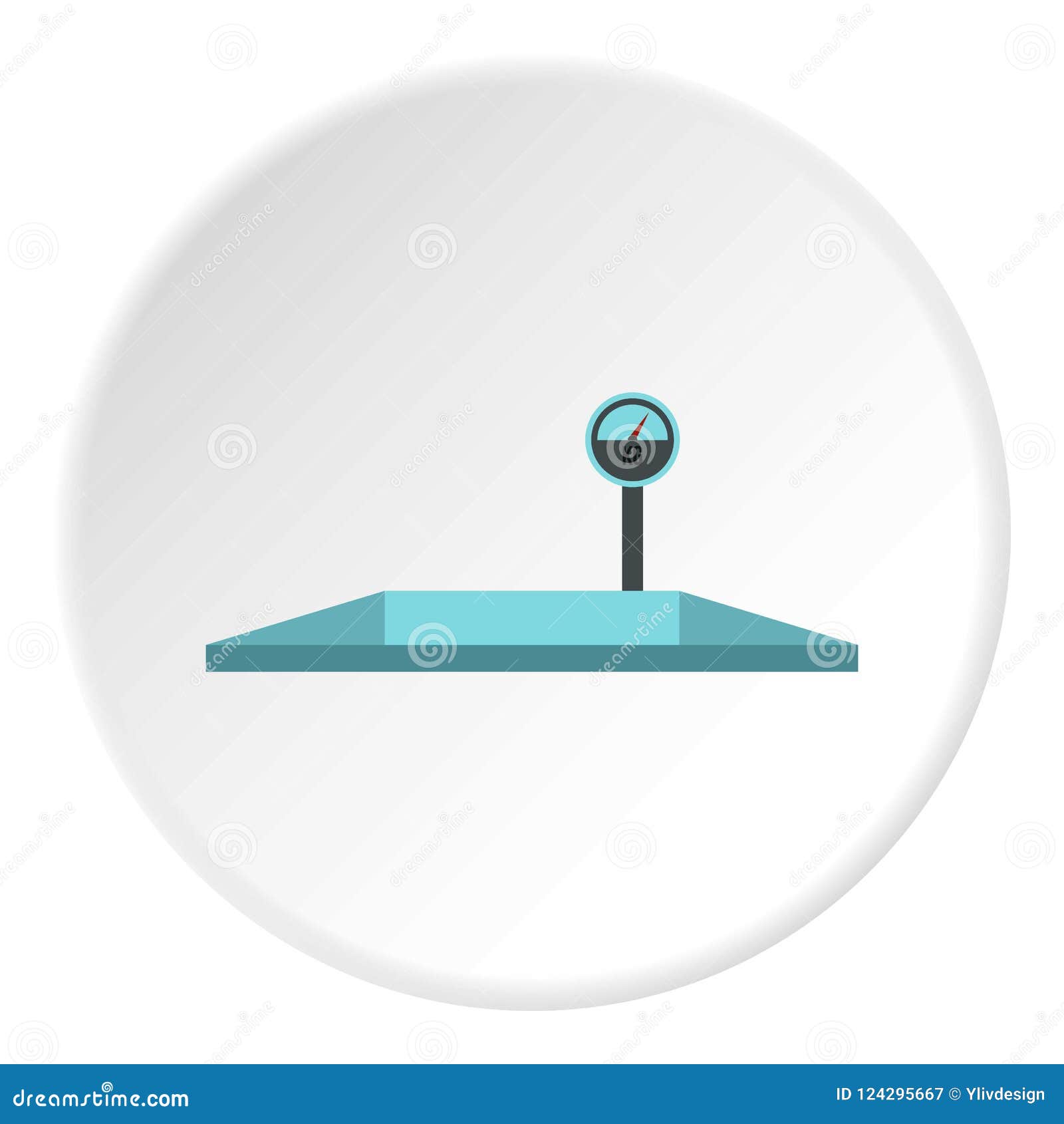 Truck Scales Icon, Flat Style Stock Illustration - Illustration of ...