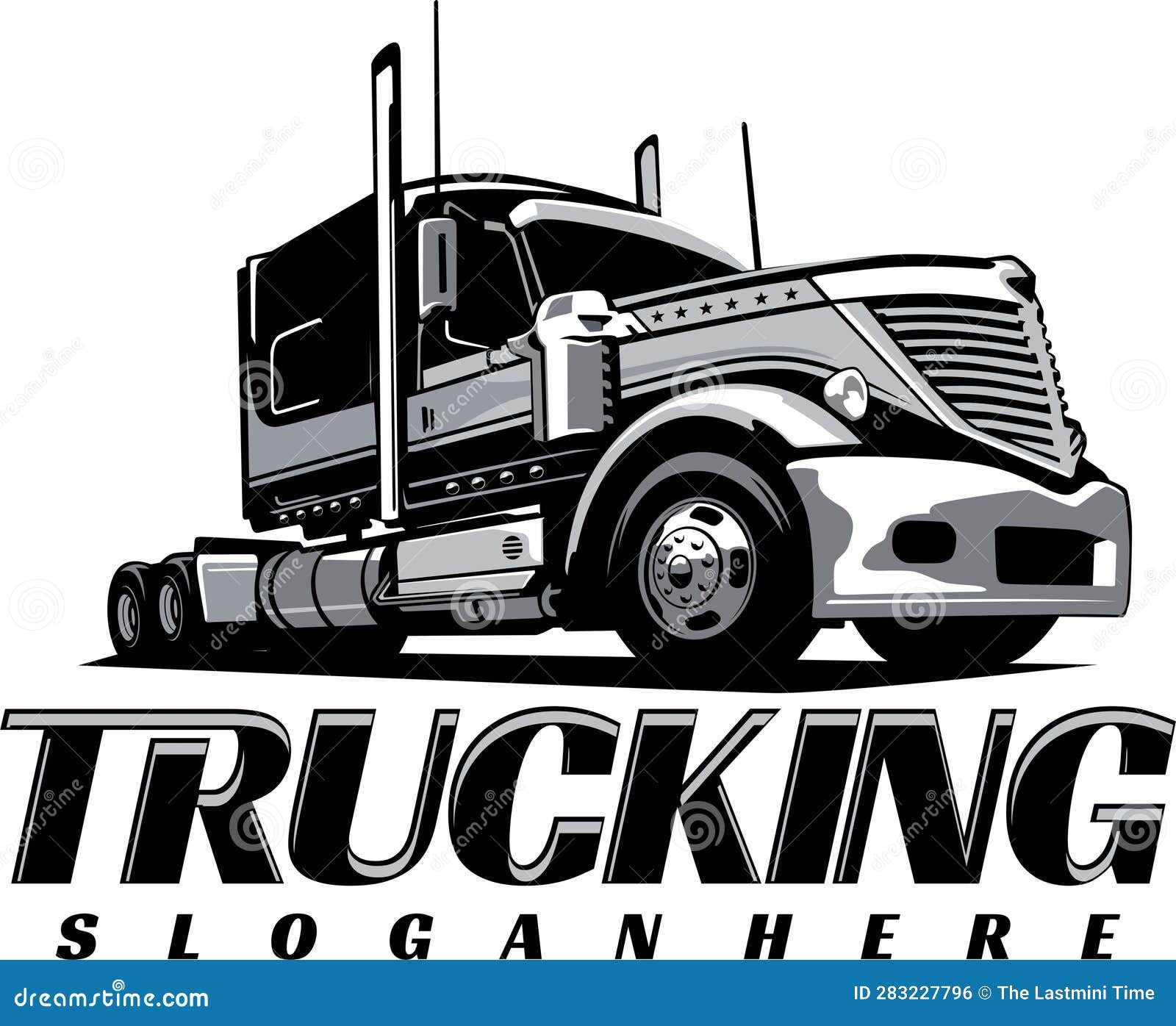 Truck Semi Logo Design Vector Stock Vector - Illustration of logistics ...