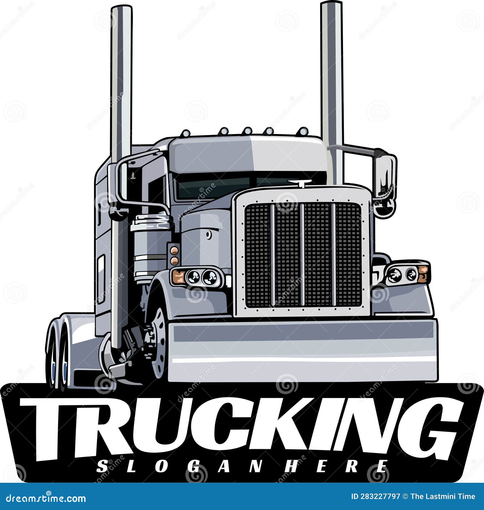 Truck Semi Logo Design Vector Stock Vector - Illustration of logo ...