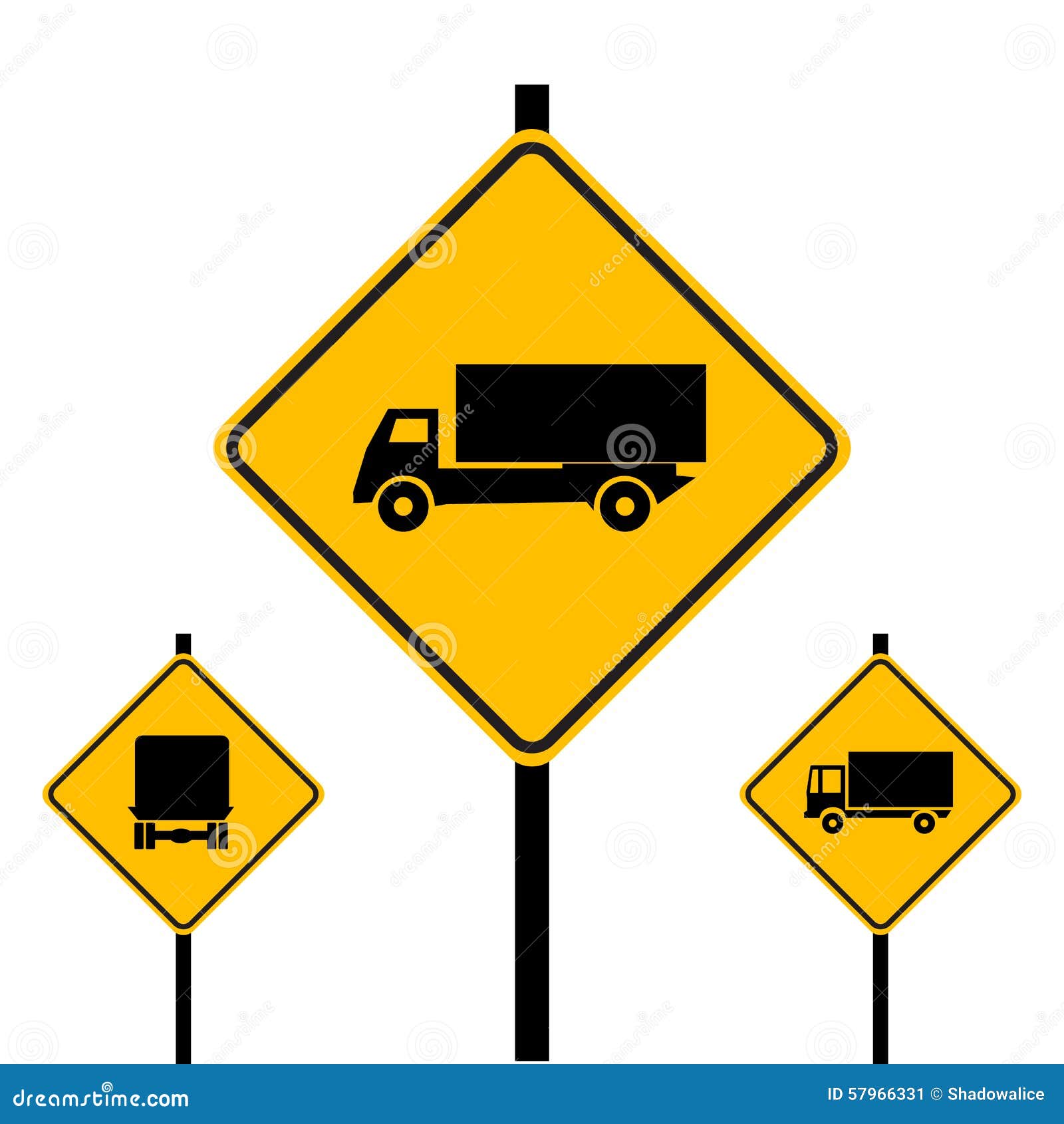 Truck Sign Icons Set Great for Any Use. Vector EPS10 Stock Illustration ...