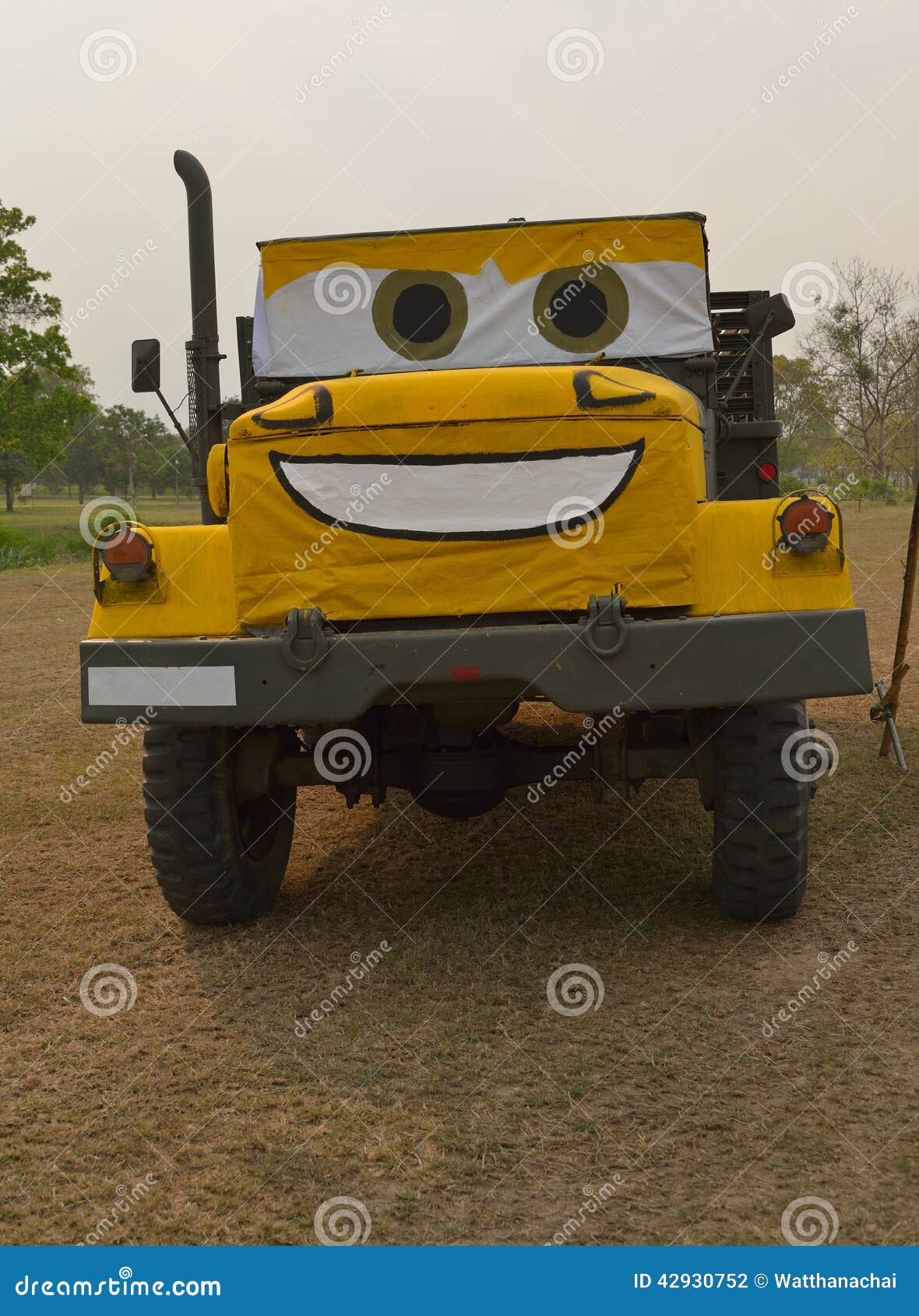 Truck smile. stock photo. Image of yellow, engine, decorative - 42930752