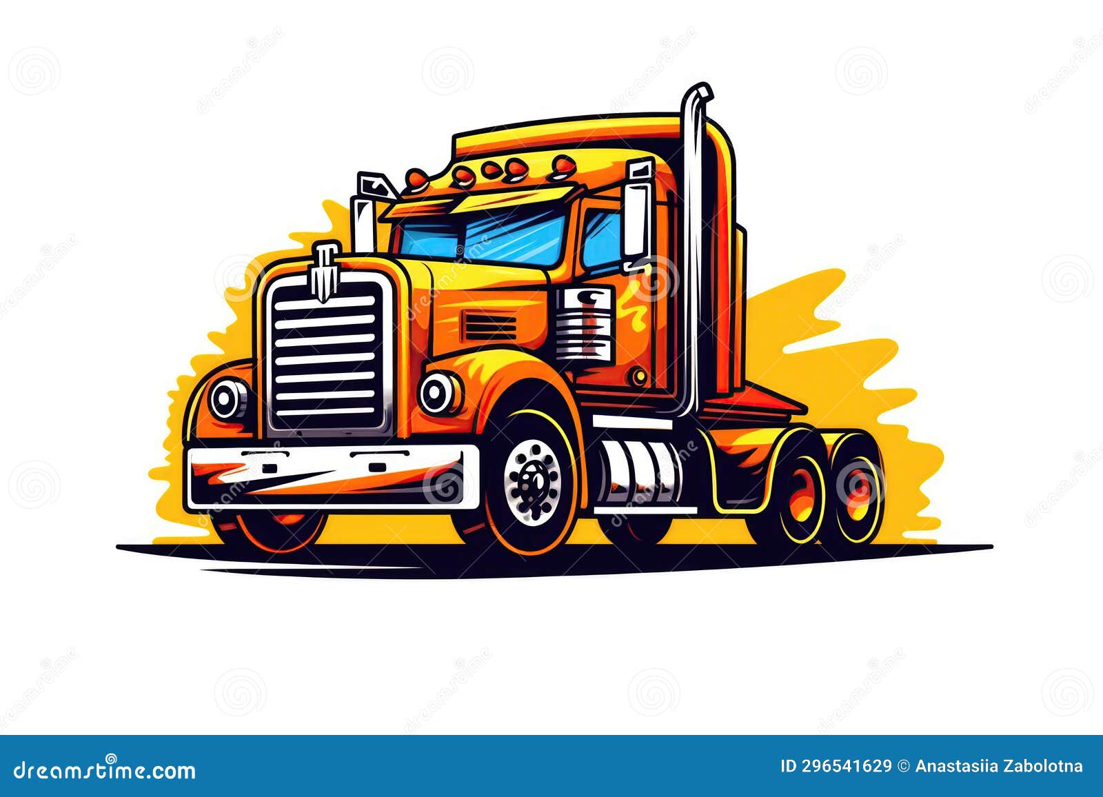 Truck Sticker, Vector Isolated Truck Paper Label, Delivery Transport ...