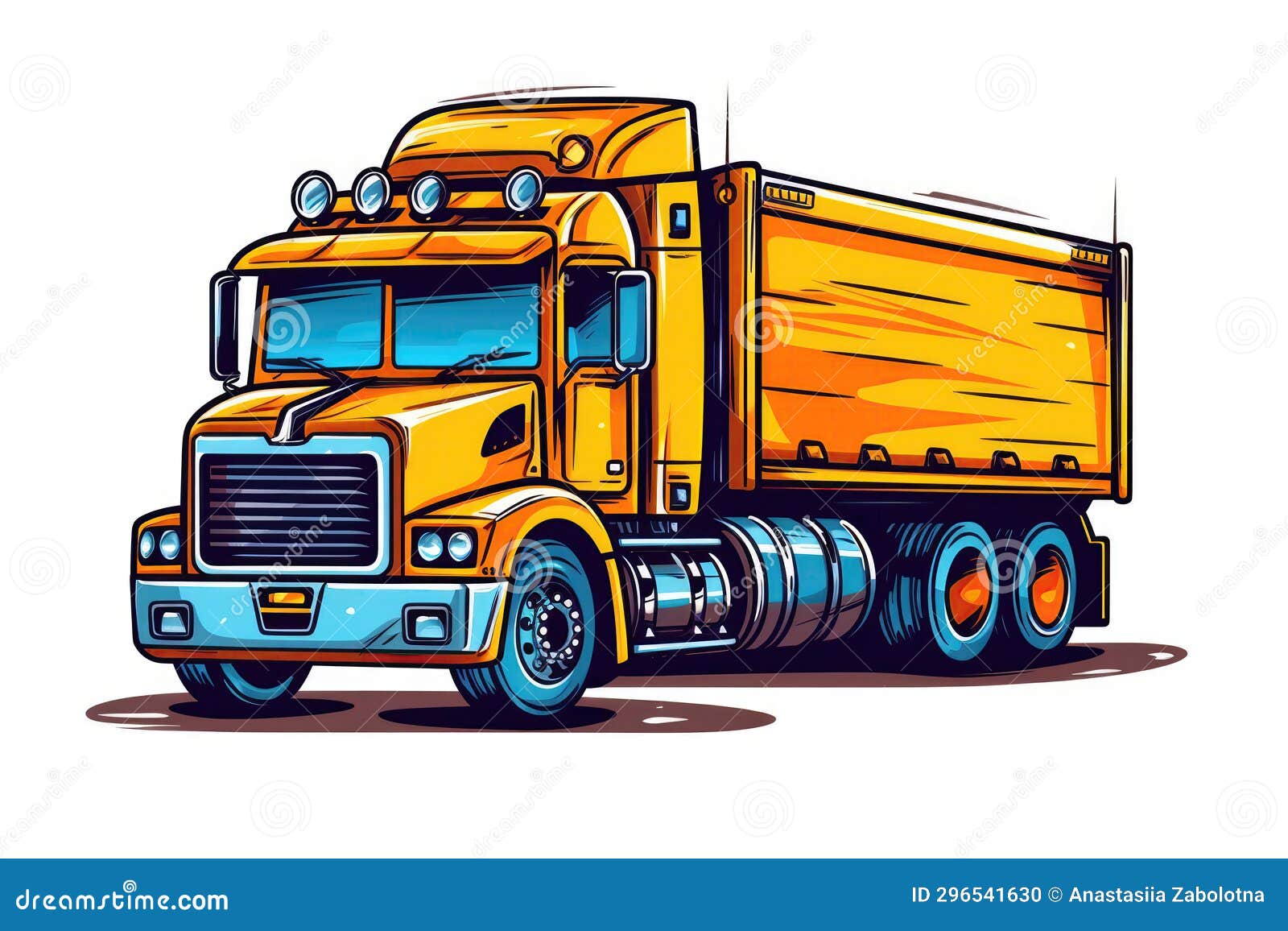 Truck Sticker, Vector Isolated Truck Paper Label, Delivery Transport ...